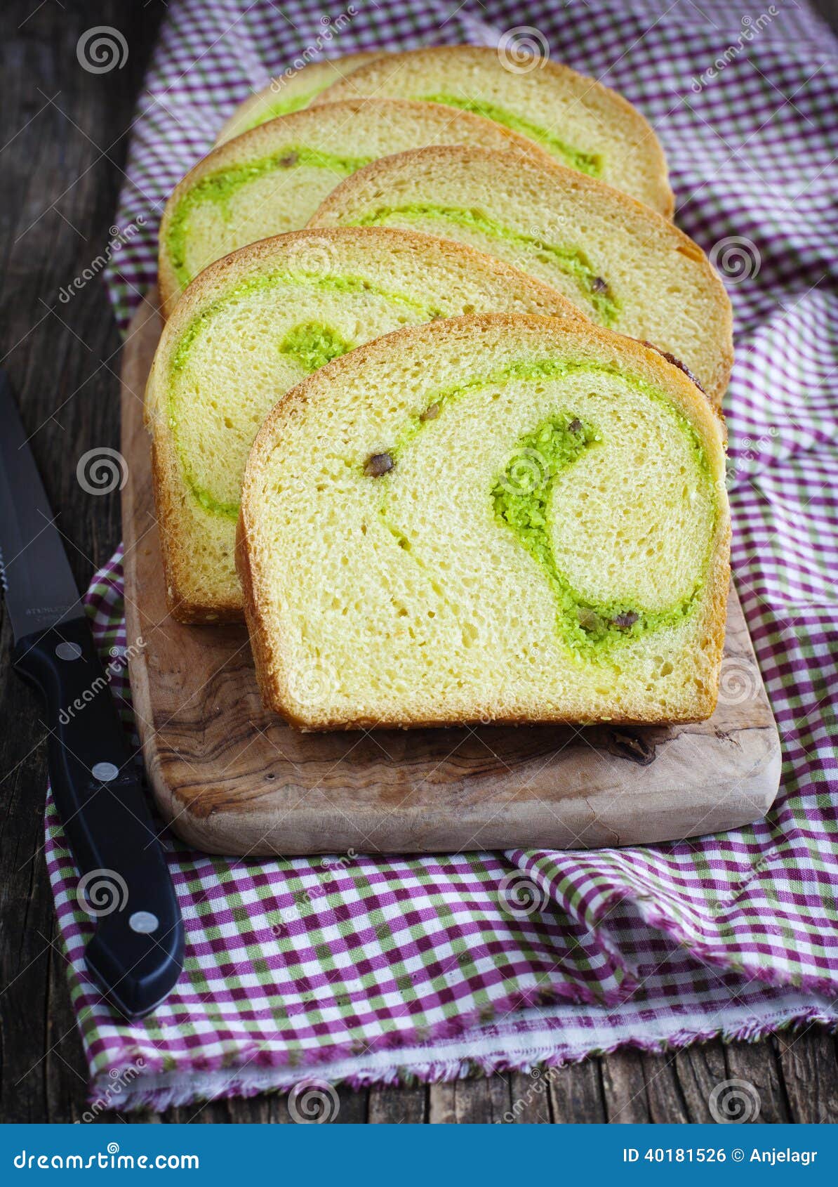 Coconut Walnut Pandan Bread Stock Photo - Image of tasty, filling: 40181526