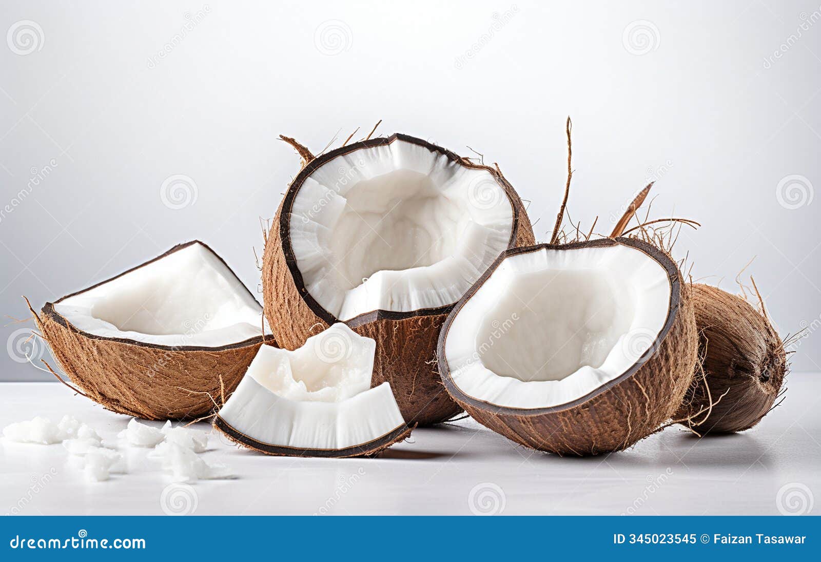 Coconut White Background stock image. Image of minimal - 345023545
