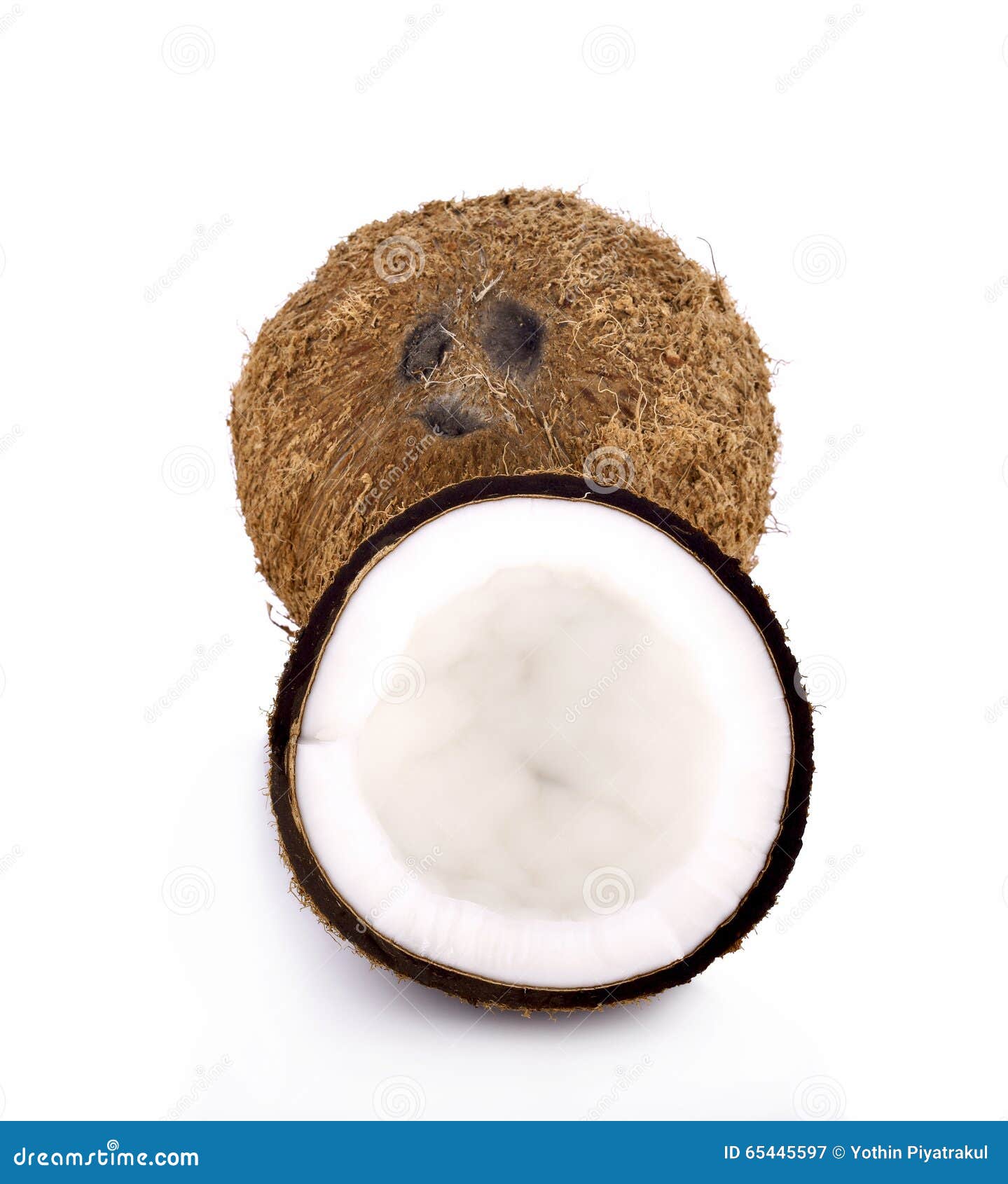 Coconut on White Background. Stock Image - Image of healthy, isolated ...