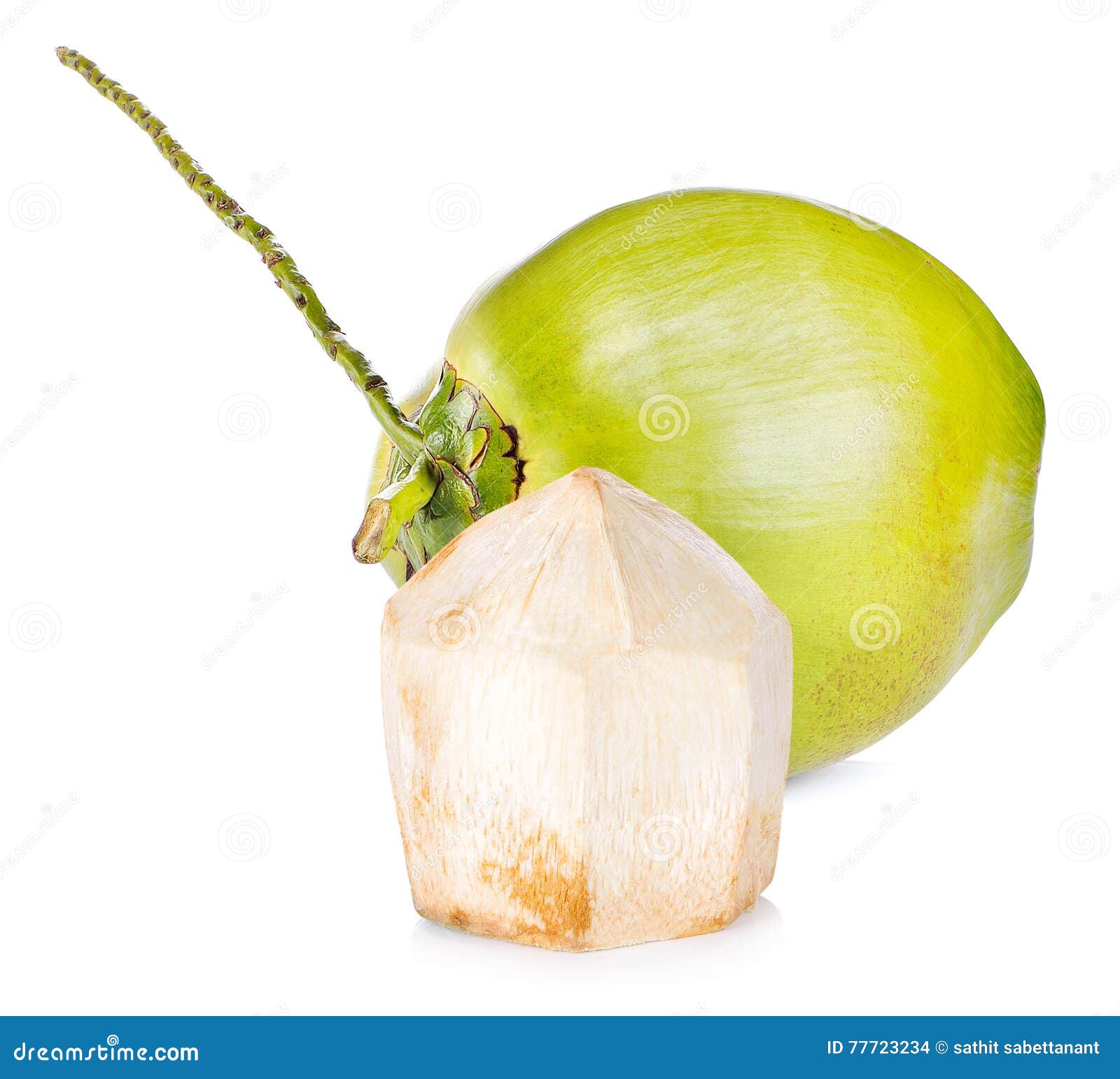 Coconut on White Background Stock Photo - Image of white, diet: 77723234