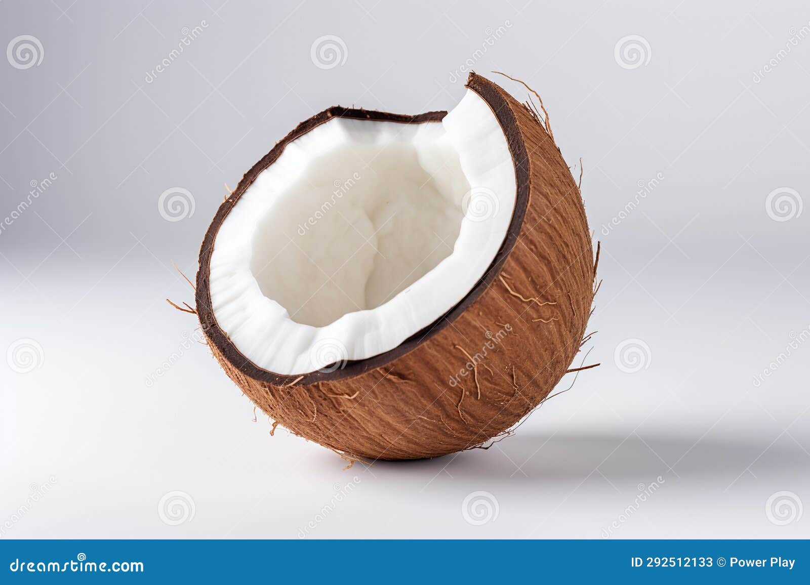 Coconut on White Background. Clipping Path Included for Easy Editing ...