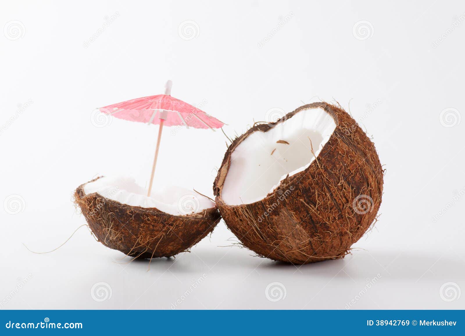 Coconut on White Background Stock Image - Image of white, healthy: 38942769