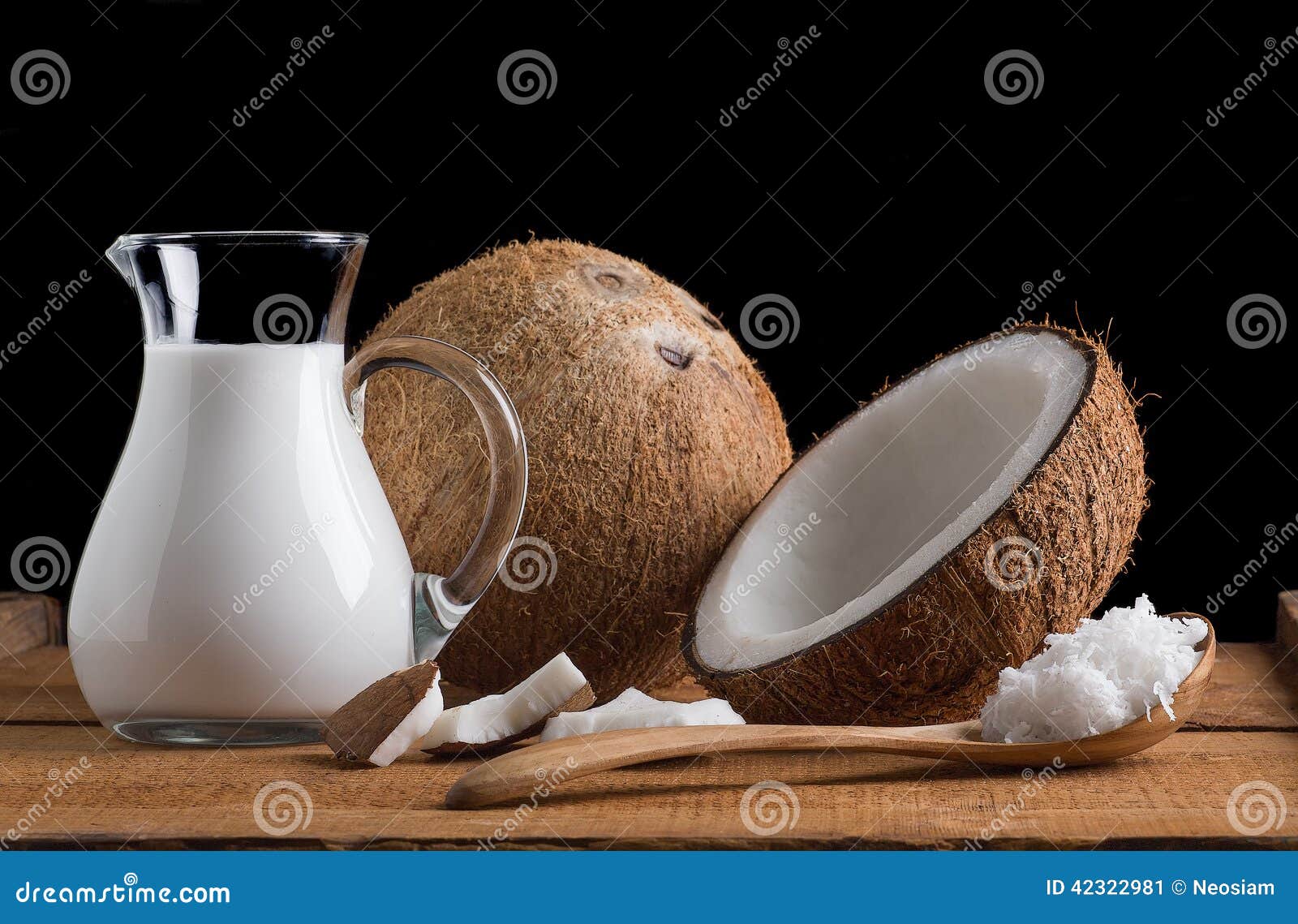 Coconuts and coconut milk stock image. Image of background - 42322981