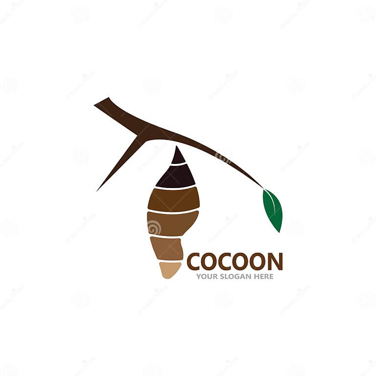 Cocoon Icon and Symbol Vector Template Illustration Stock Vector ...