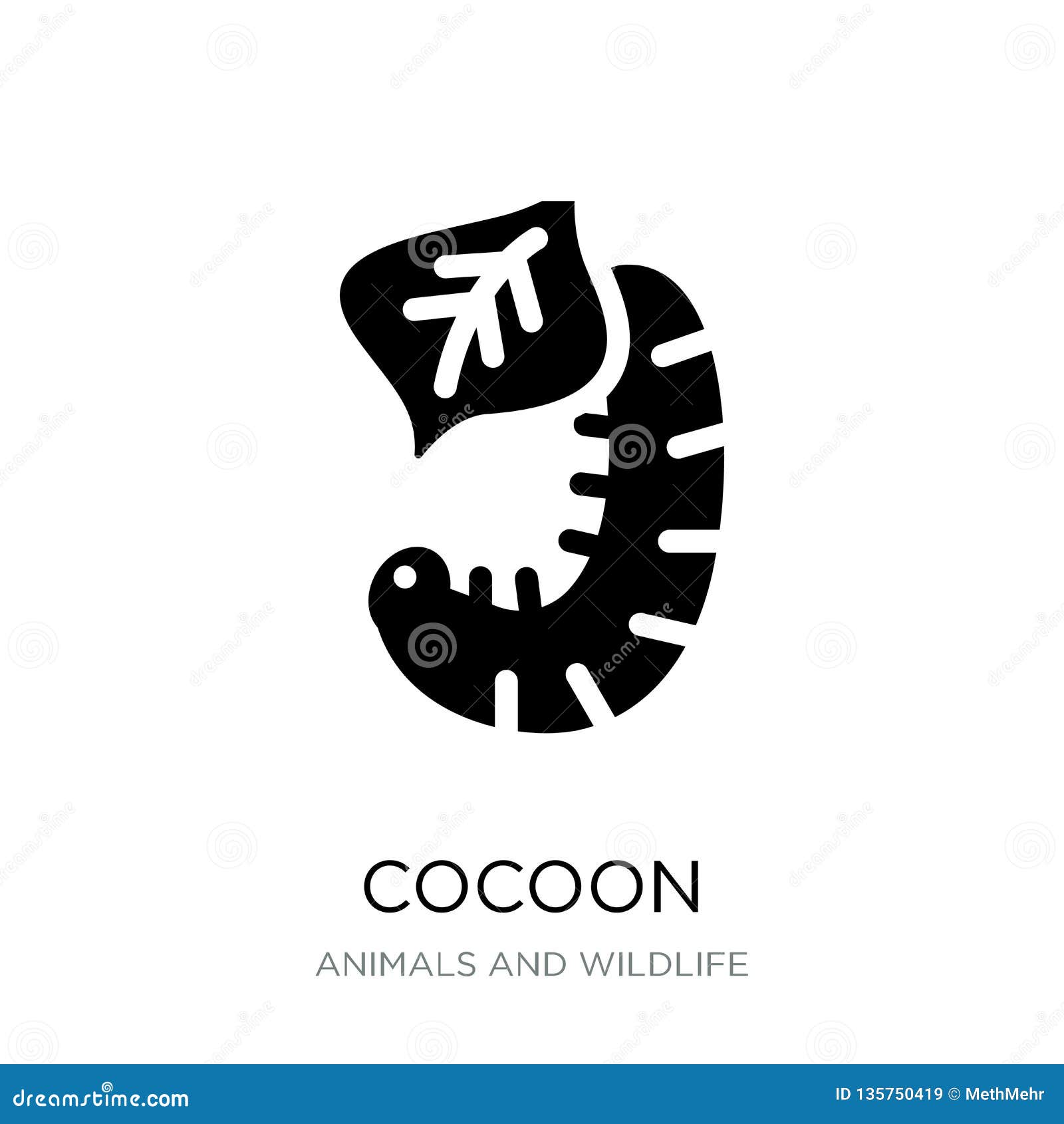 Cocoon Icon Cartoon Vector. Natural Silk | CartoonDealer.com #279292055