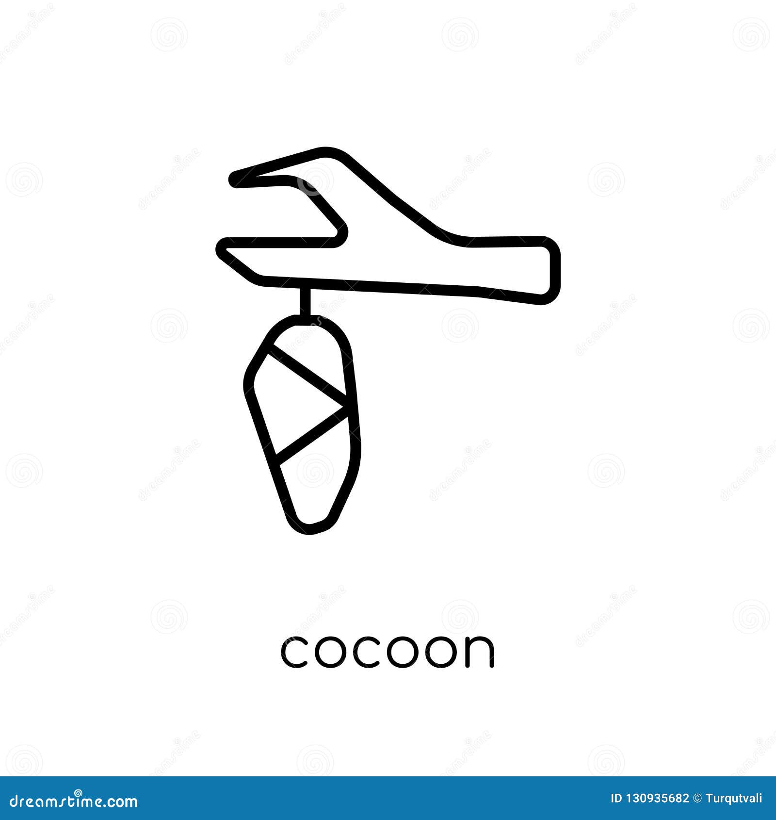 Cocoon Linear Icon. Modern Outline Cocoon Logo Concept On White Vector ...