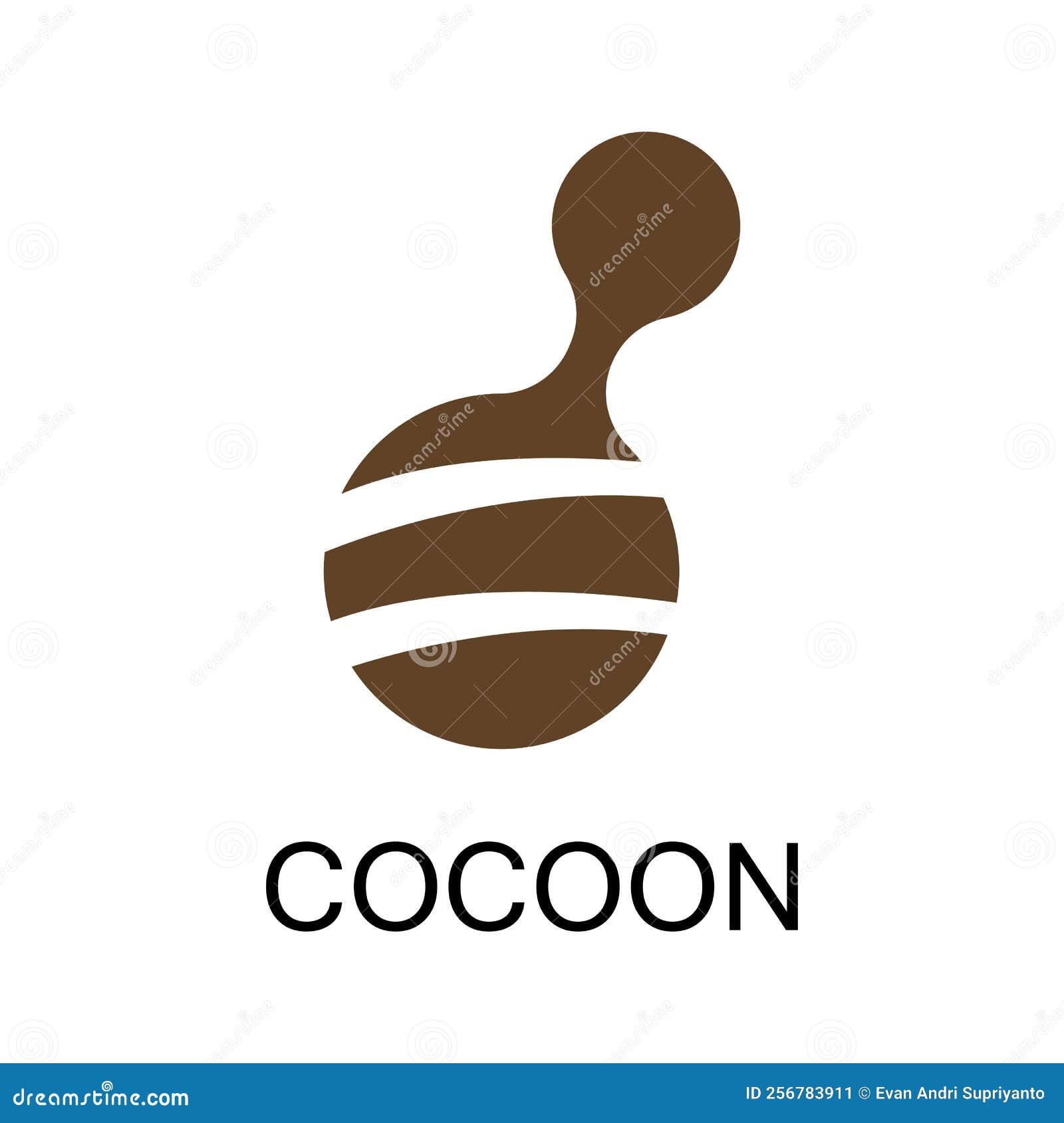 Cocoon Illustration Logo Vector Design Stock Vector - Illustration of ...