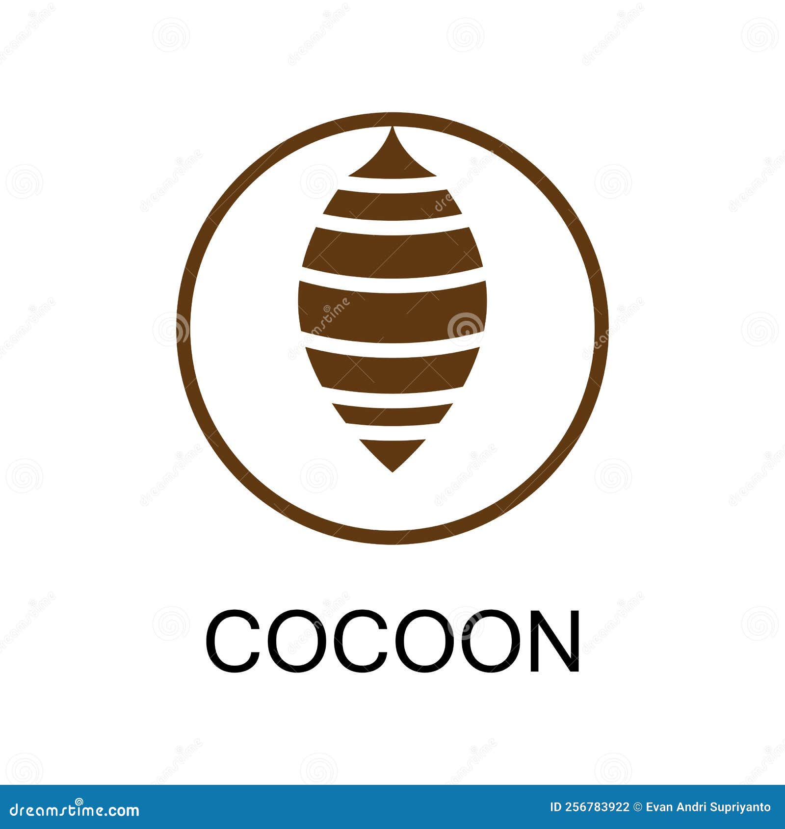 Cocoon Illustration Logo Vector Design Stock Vector - Illustration of ...