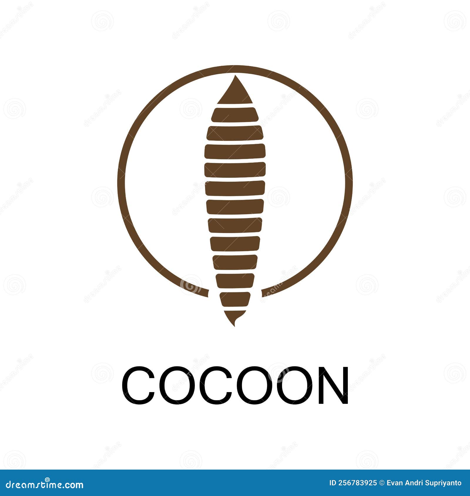 Cocoon Illustration Logo Vector Design Stock Vector - Illustration of ...