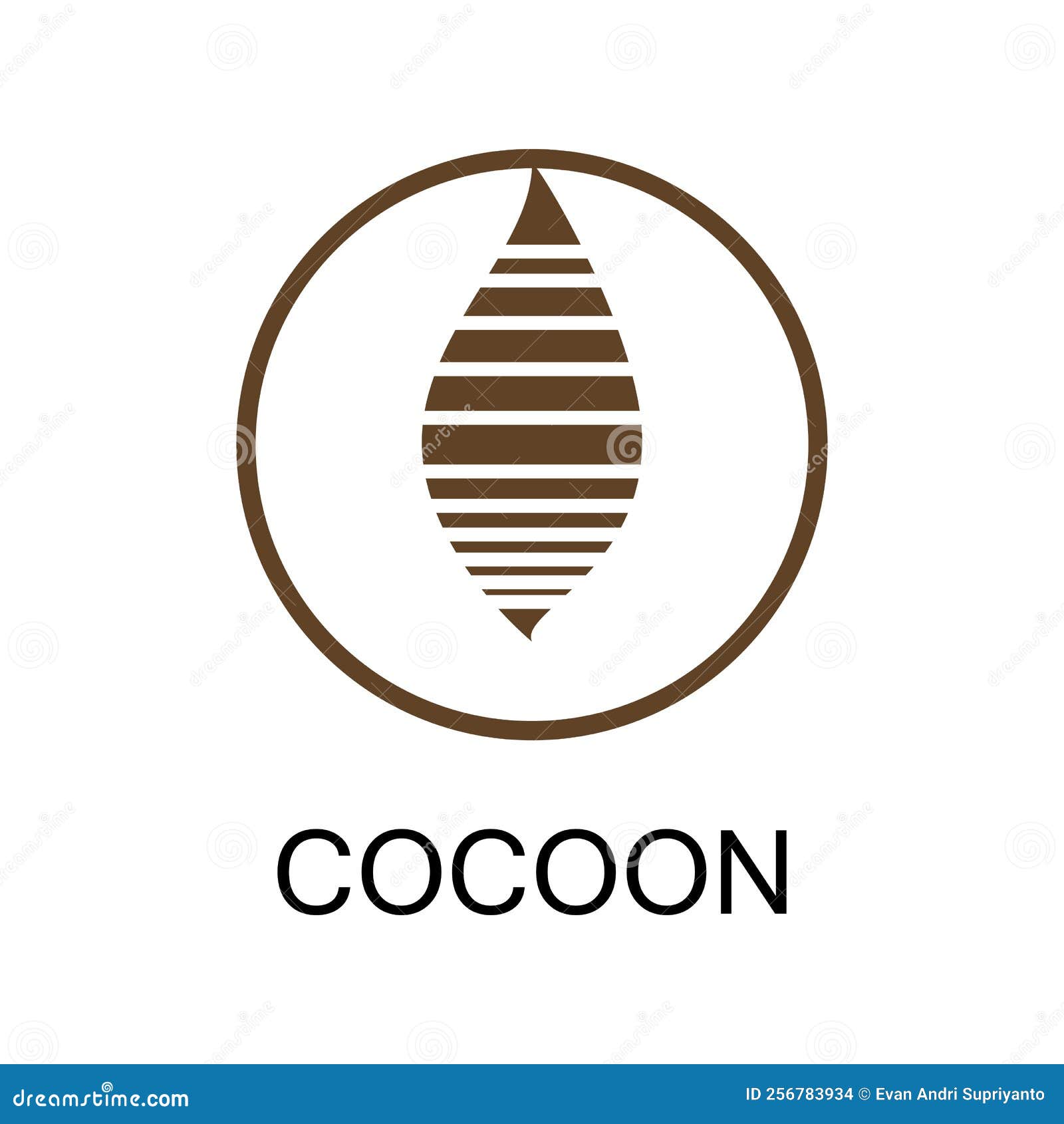 Cocoon Illustration Logo Vector Design Stock Vector - Illustration of ...