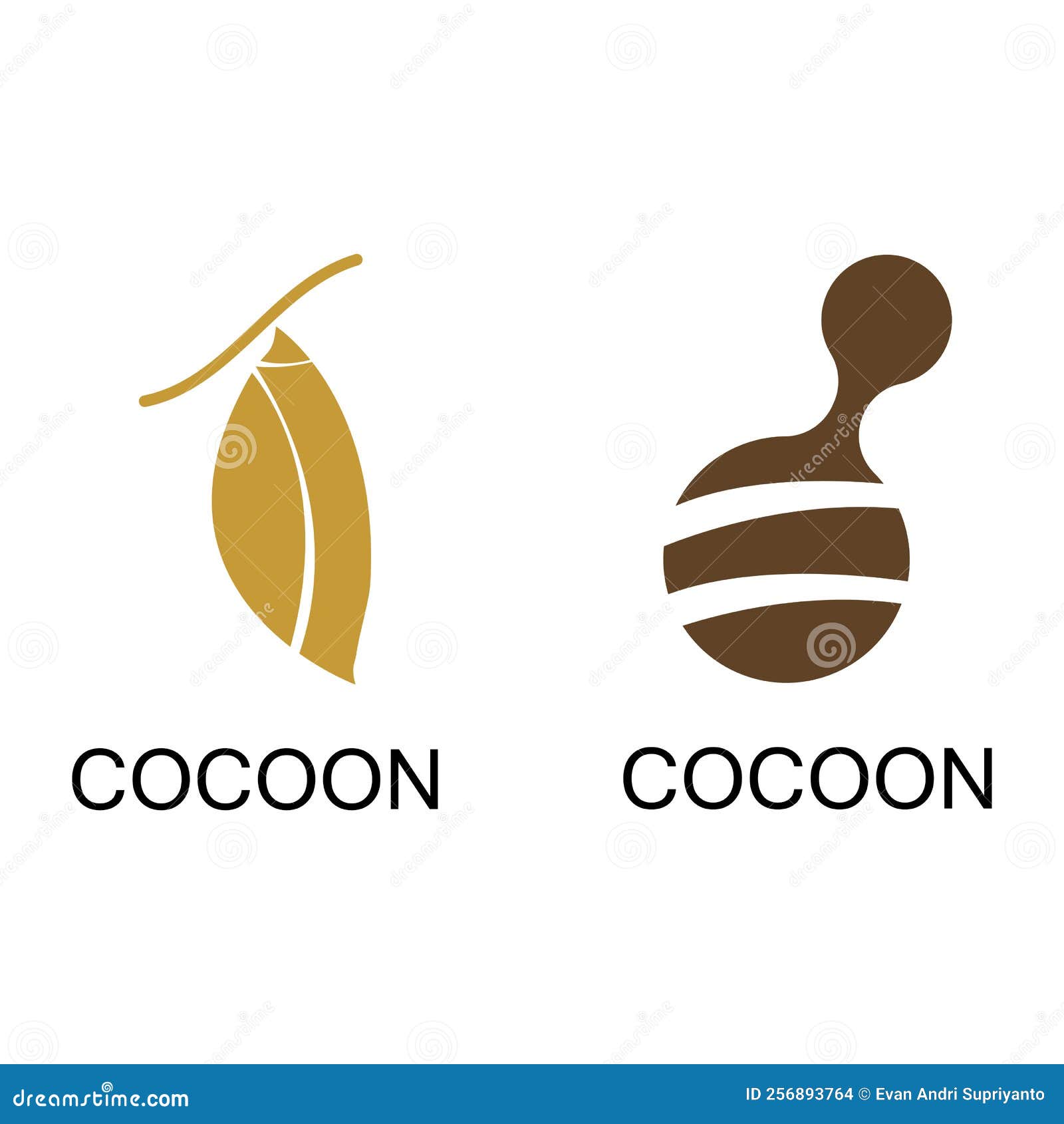 Cocoon Illustration Logo Vector Design Stock Vector - Illustration of ...