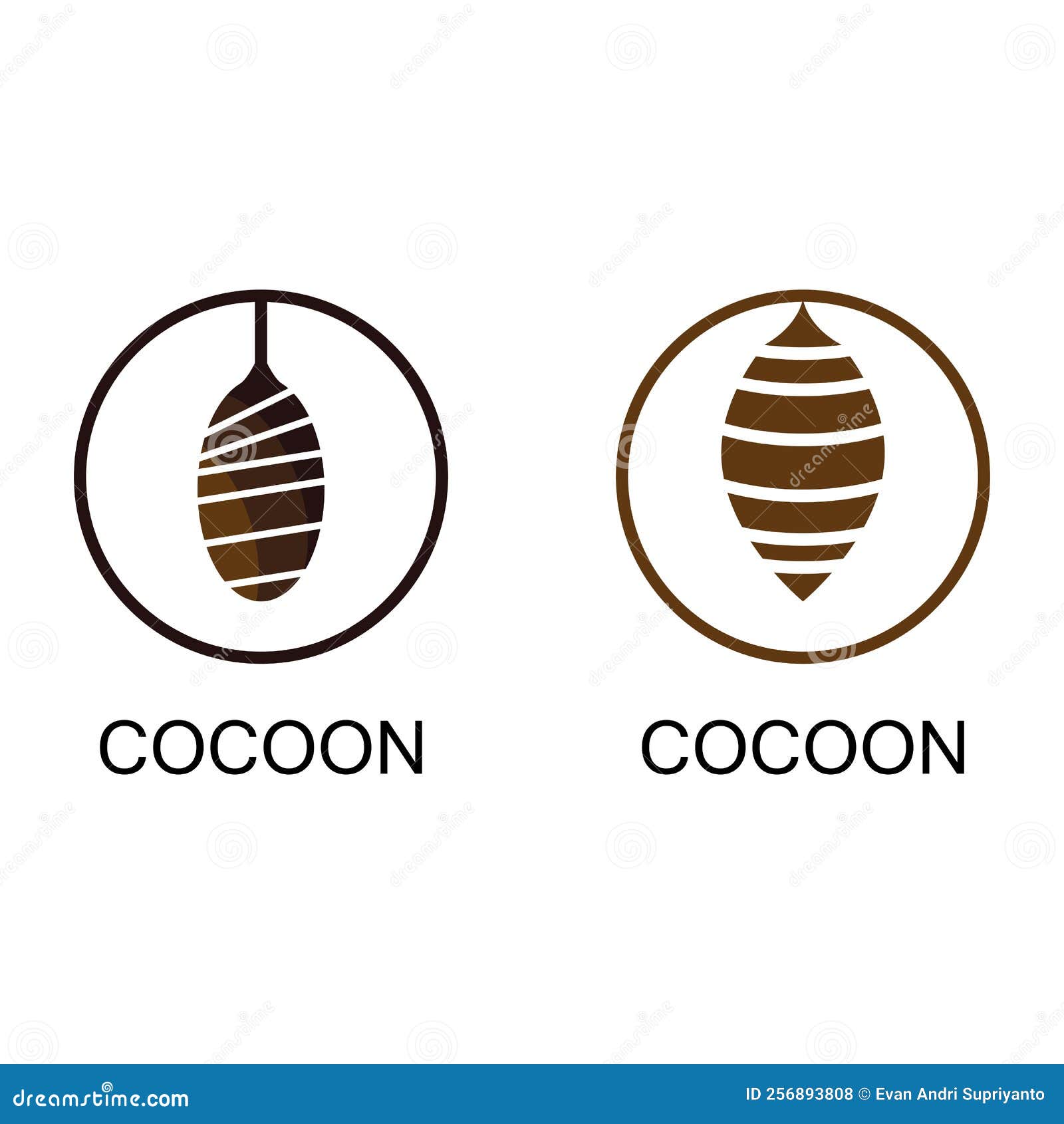 Cocoon Illustration Logo Vector Design Stock Vector - Illustration of ...
