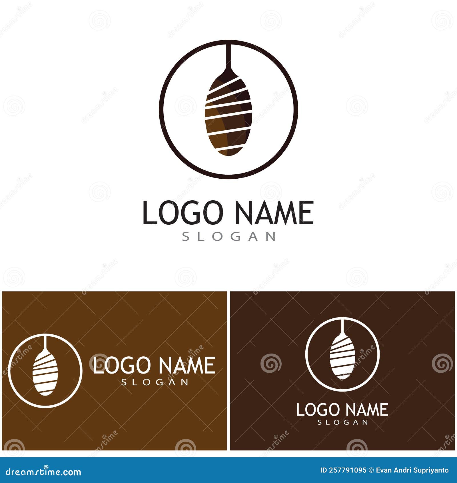 Cocoon Illustration Logo Vector Design Stock Vector - Illustration of ...
