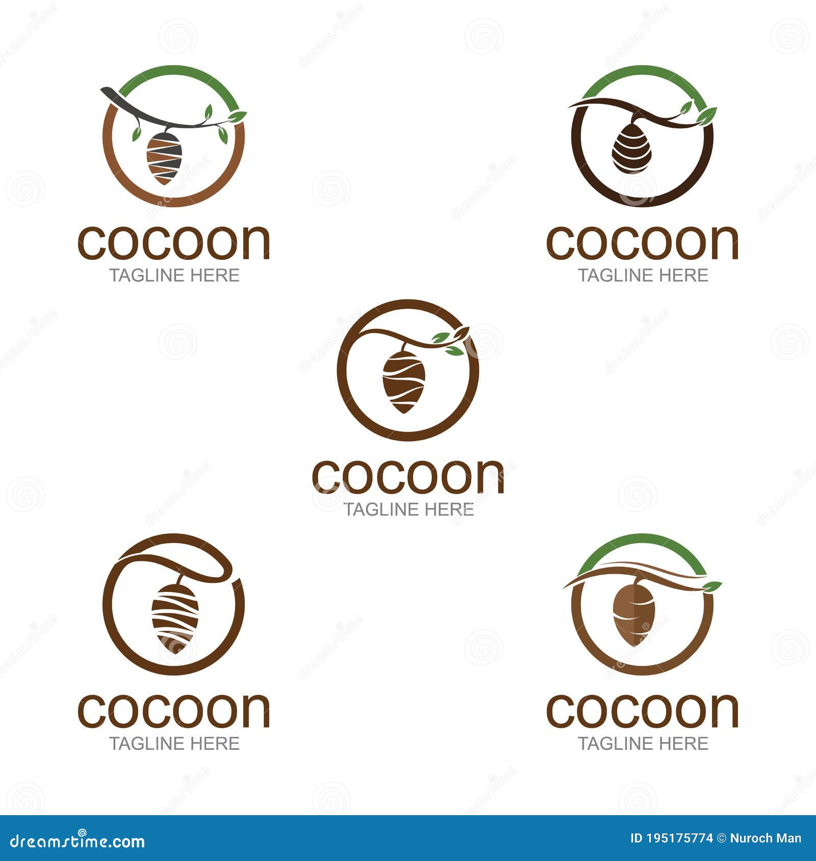 Cocoon Logo Template Vector Icon and Symbol. Stock Vector ...