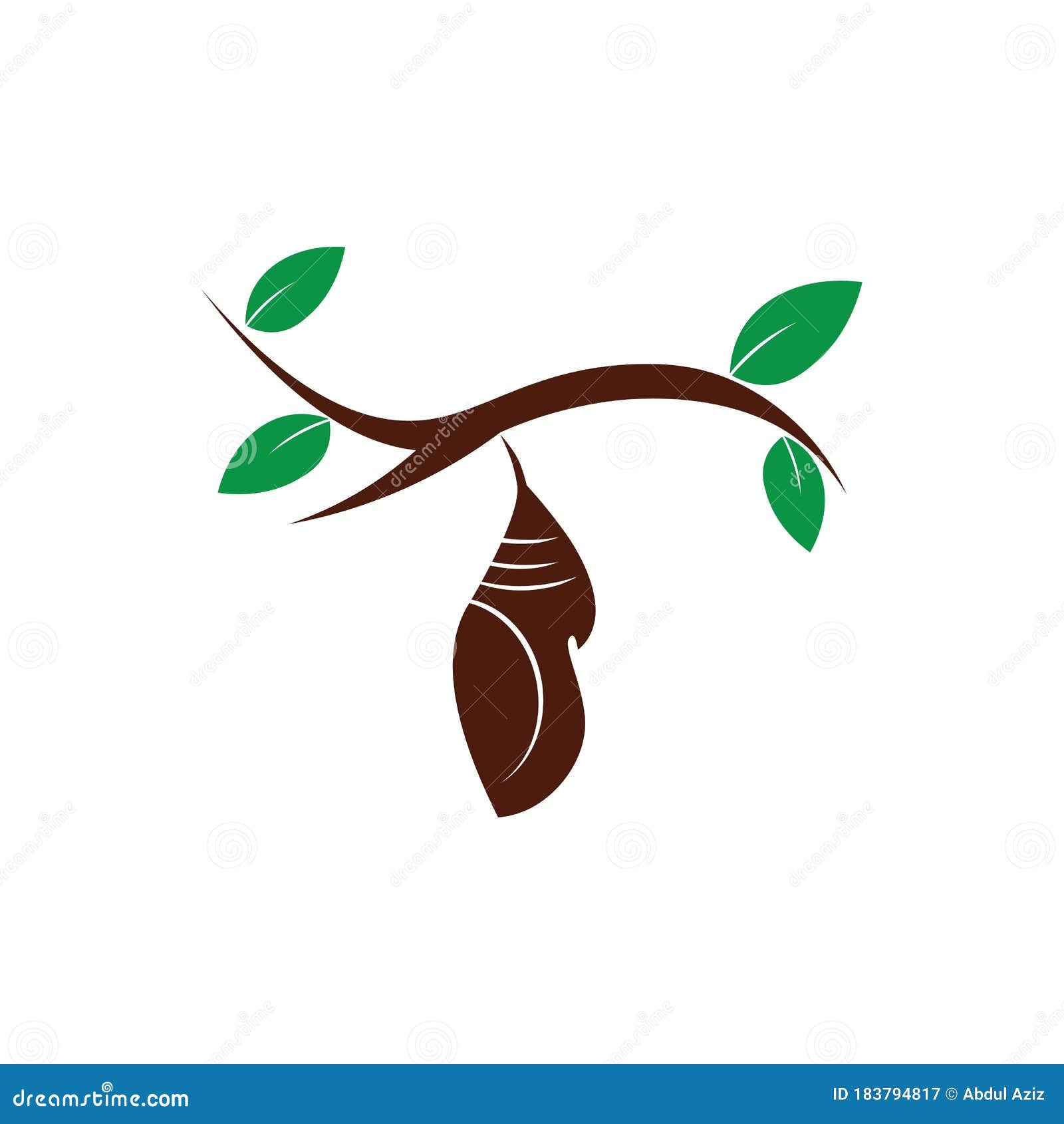 Cocoon logo vector design stock vector. Illustration of animals - 183794817