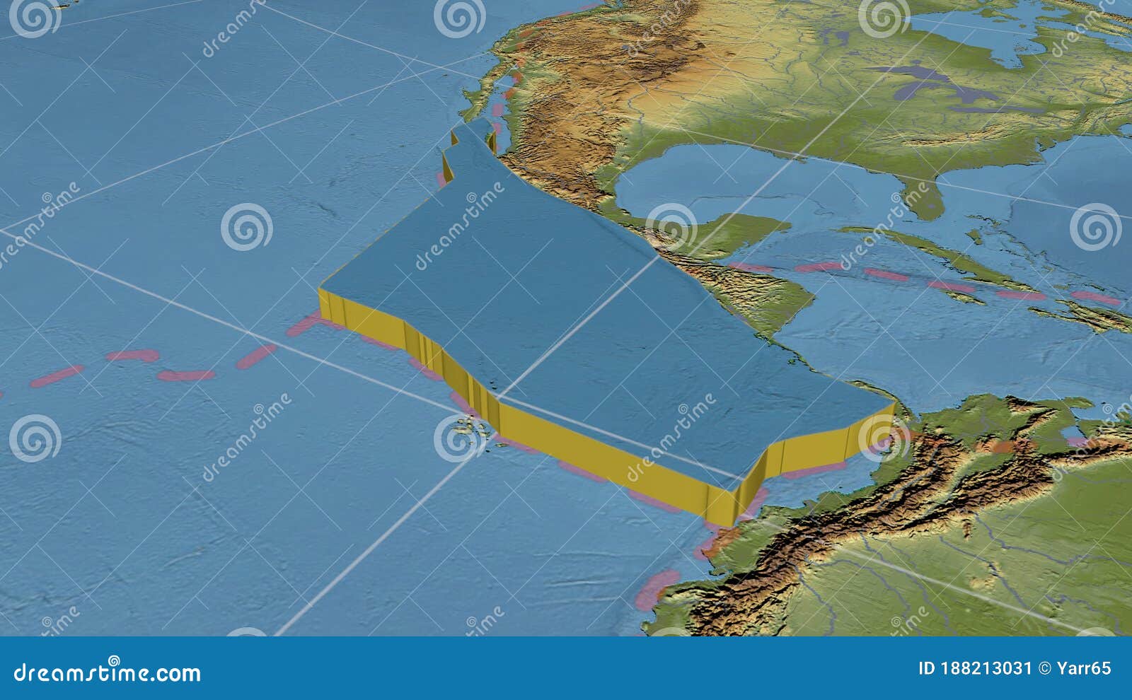 Cocos Plate Enlarged and Extruded - Physical Stock Illustration ...