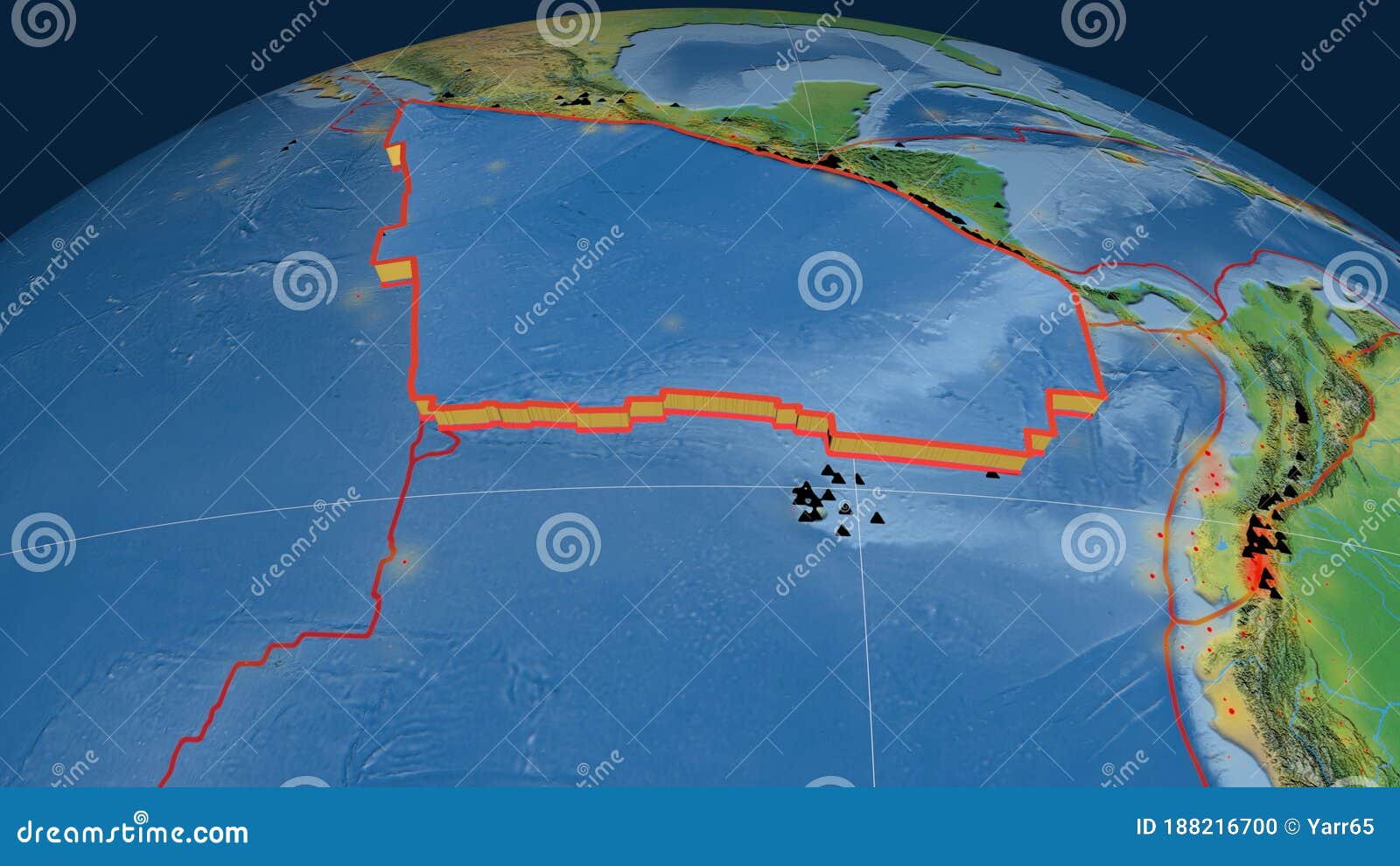 Cocos Plate Extruded - Natural Earth Stock Illustration - Illustration ...