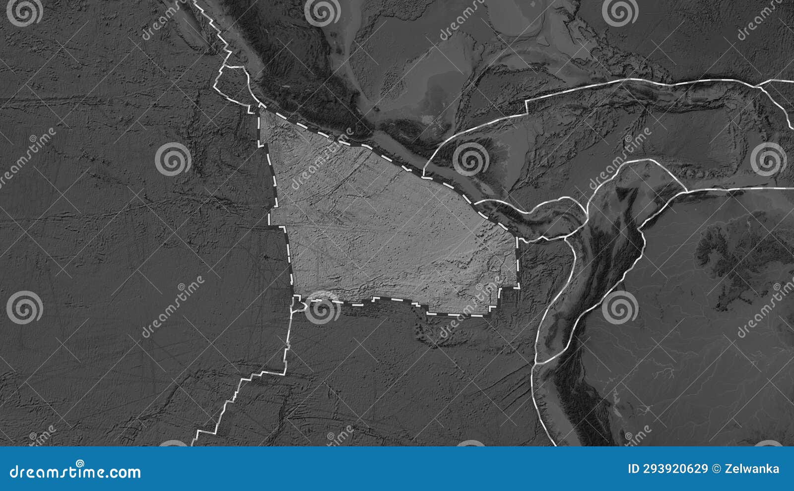 Cocos Plate Highlighted. Patterson Cylindrical. Grayscale Stock ...