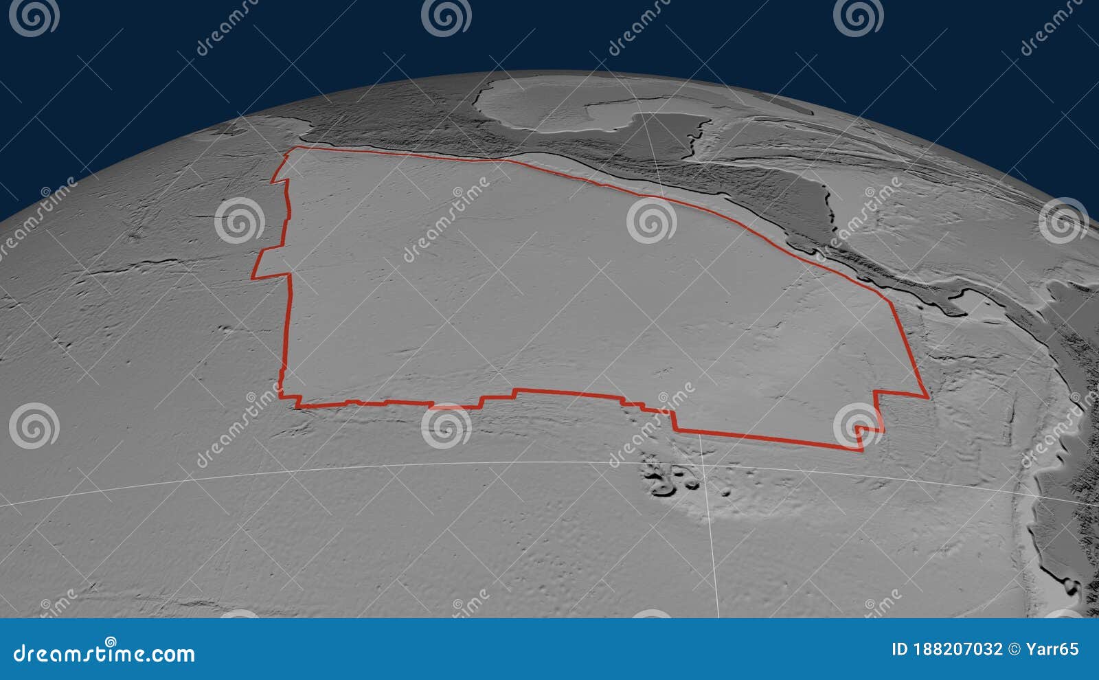 Cocos Plate Outlined - Grayscale Stock Illustration - Illustration of ...