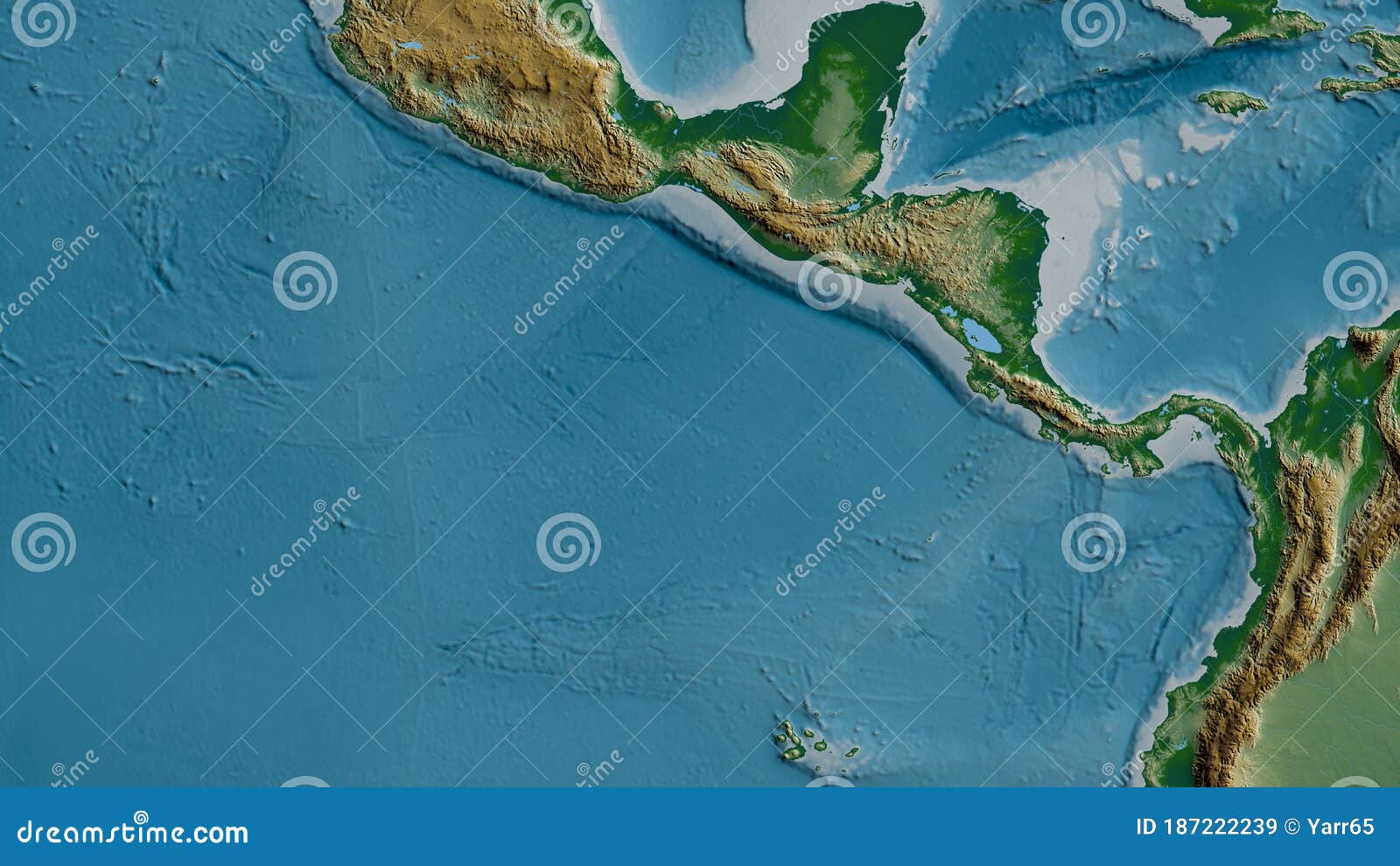Cocos Tectonic Plate - Raster. Physical Stock Illustration ...