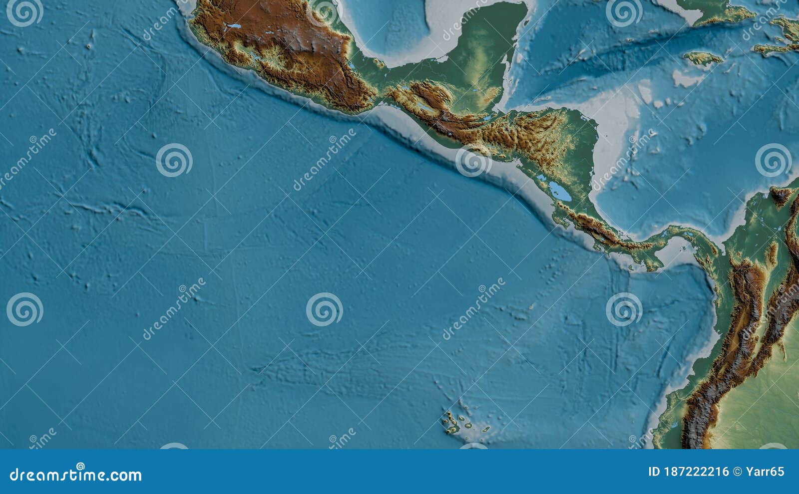 Cocos Tectonic Plate - Raster. Relief Stock Illustration - Illustration ...