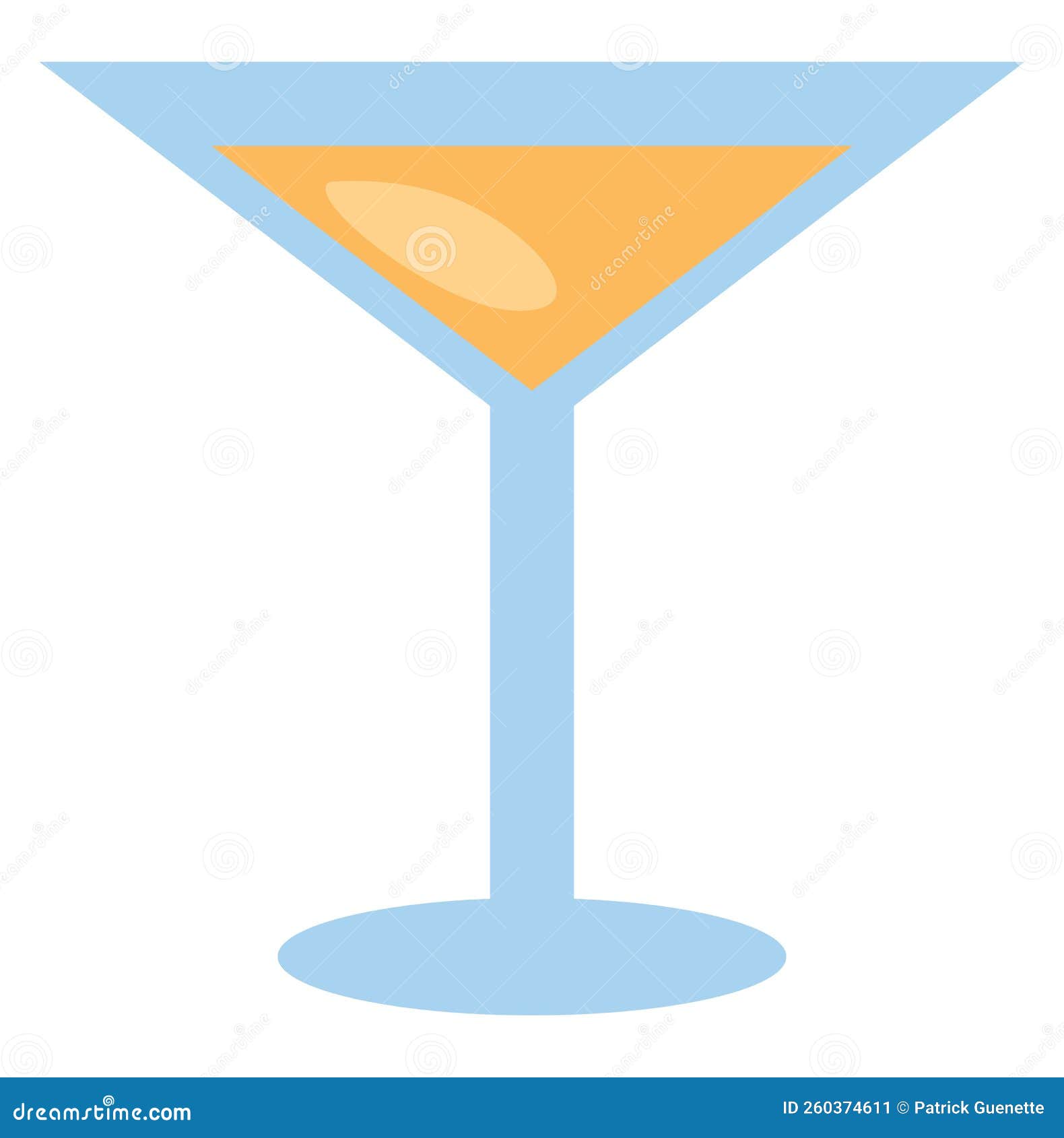 Coctail in Blue Glass, Icon Stock Vector - Illustration of glass, drink ...