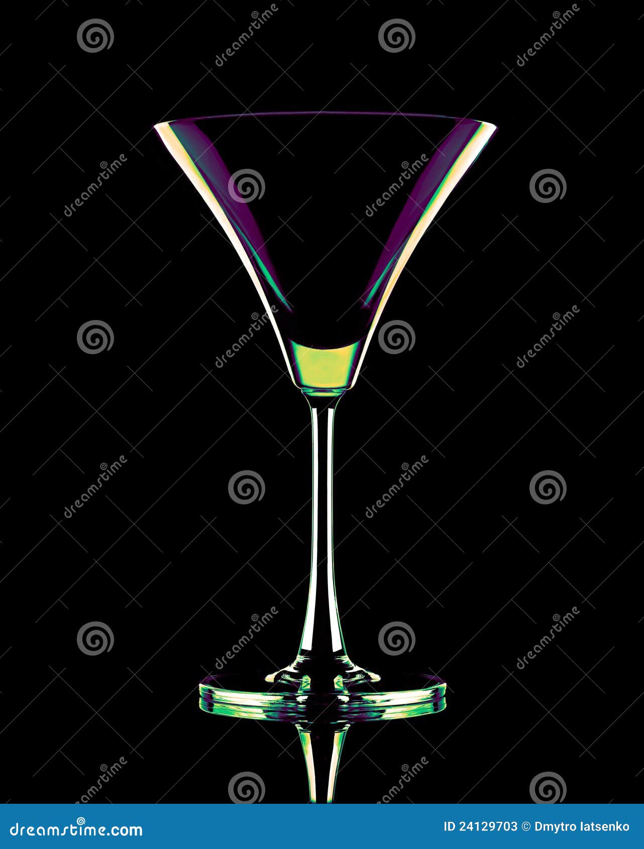 Coctail Glass in Neon Colors Stock Image - Image of glassware, disco ...