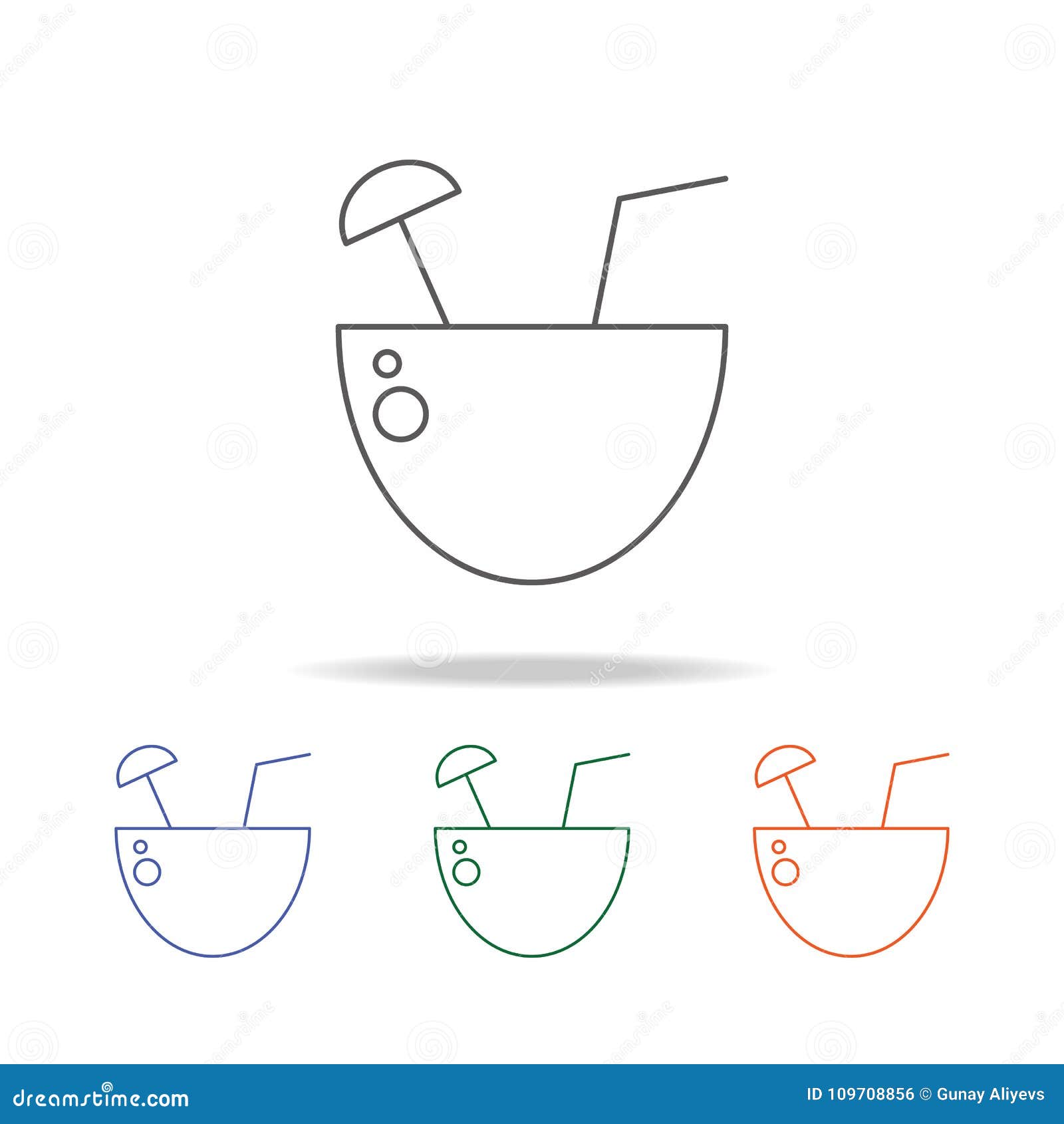 Coctail Icon. Element of a Party Multi Colored Icon for Mobile Concept ...