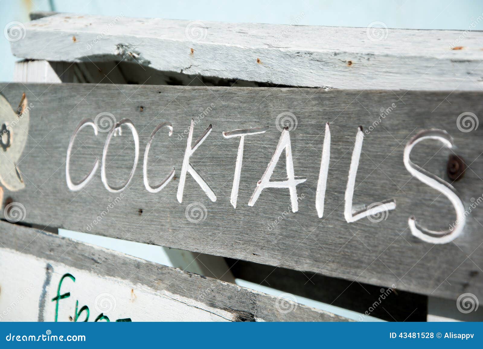 Coctails sign stock photo. Image of beach, special, coctails - 43481528