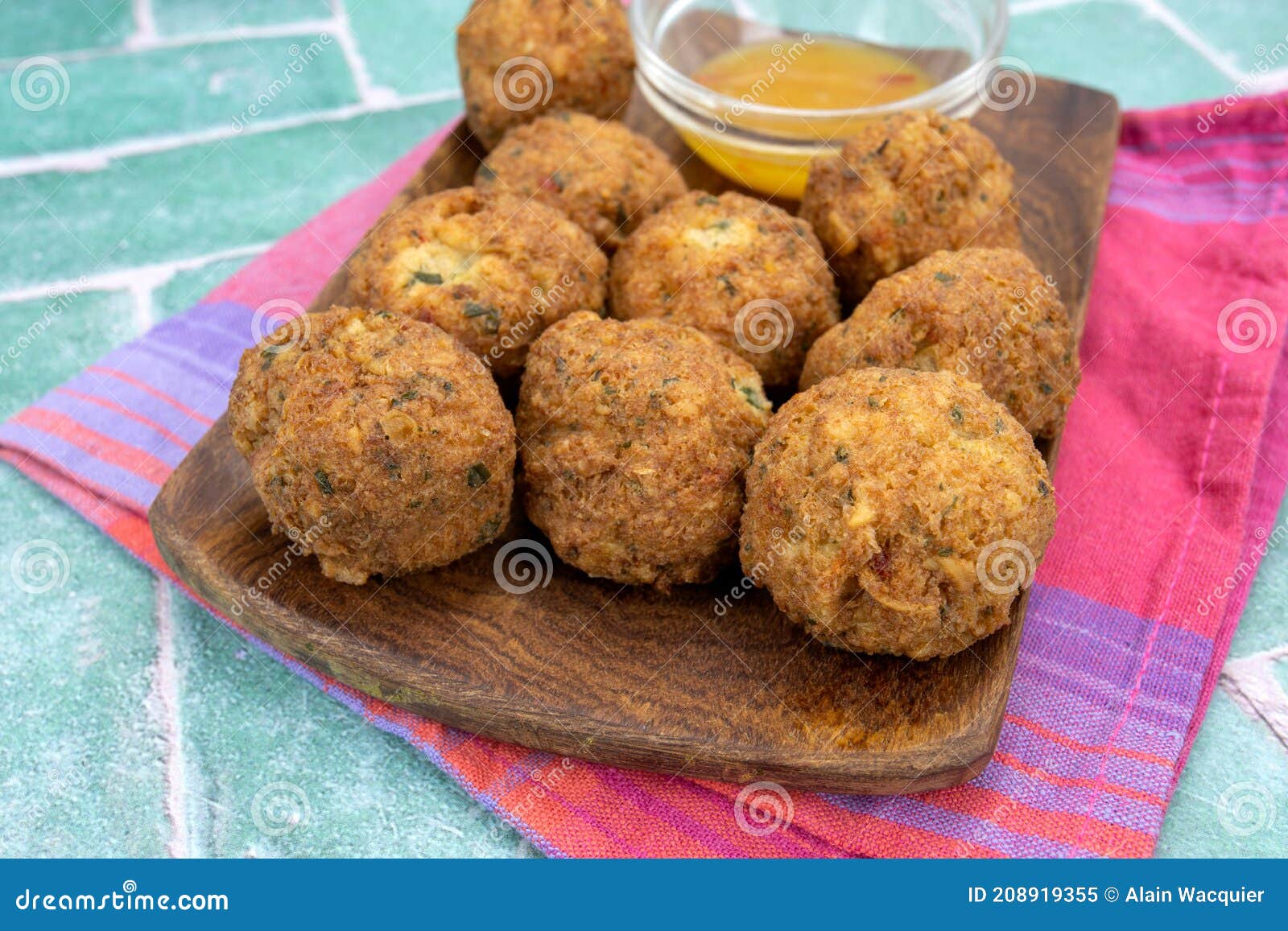 Cod accras stock image. Image of spanish, tapas, croquette - 208919355