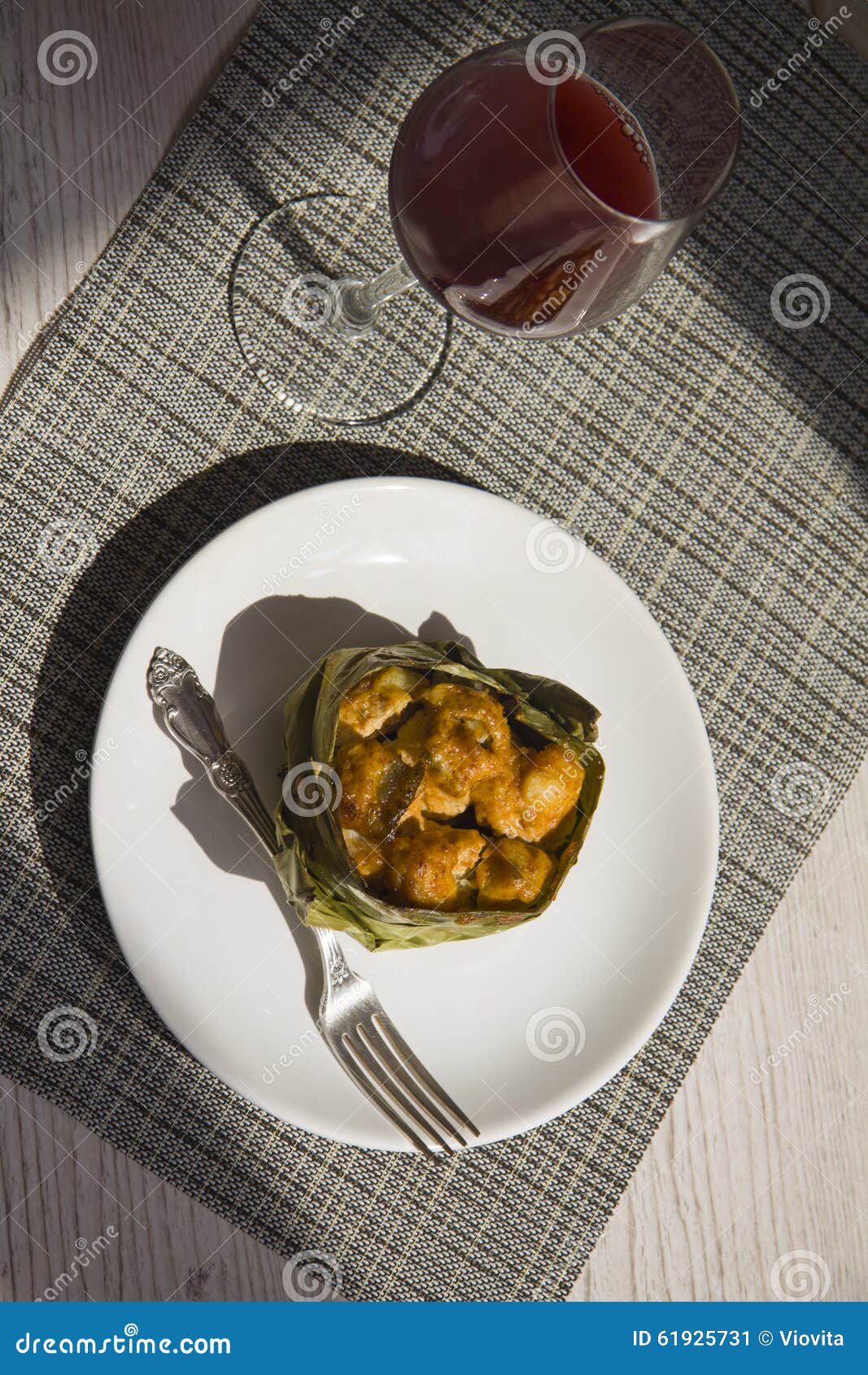 Cod in banana leaves stock image. Image of dining, cuisine - 61925731