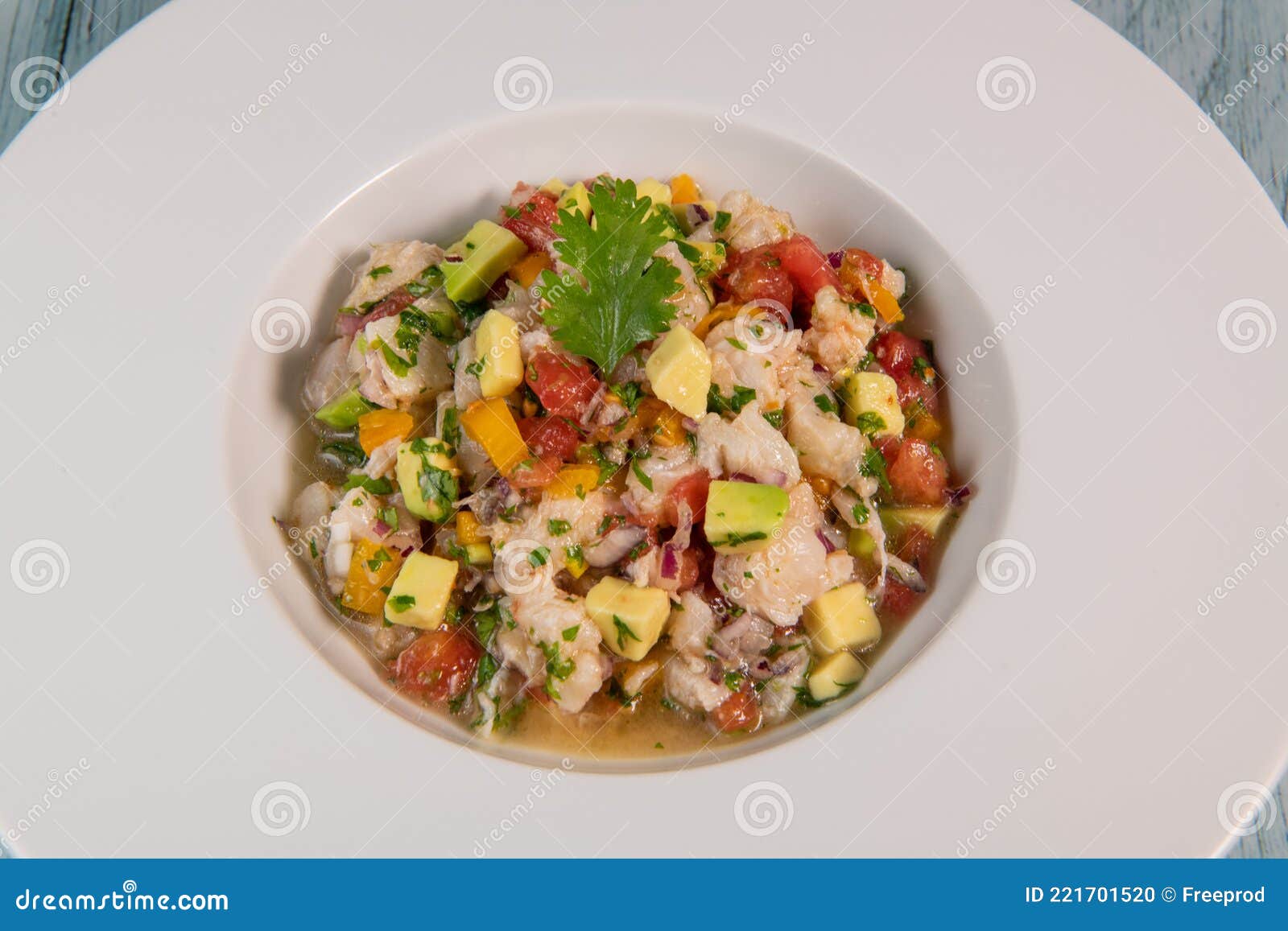 Cod Ceviche Recipe, Bread in Oil and Garlic. Stock Photo - Image of ...