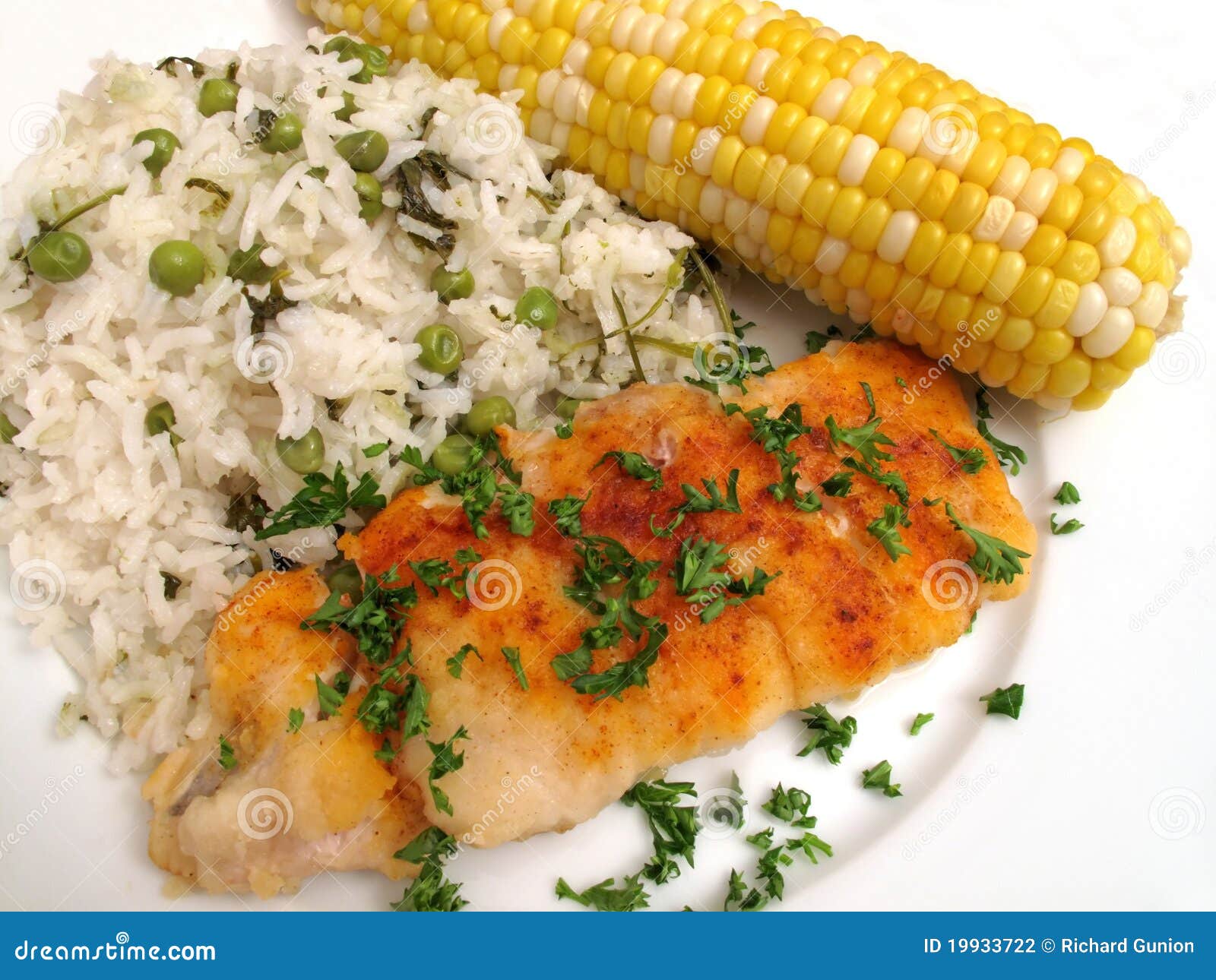 Cod, Corn and Rice stock photo. Image of paprika, rice - 19933722