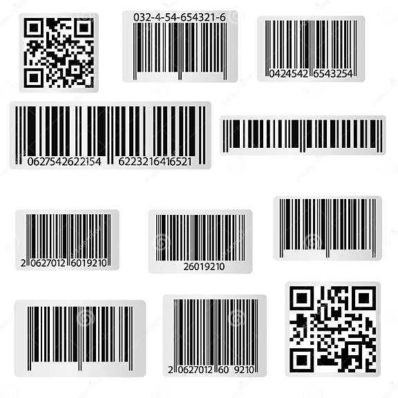 Cod De Bare și Colecția De Coduri QR. Ilustrare Vectorială Editorial ...