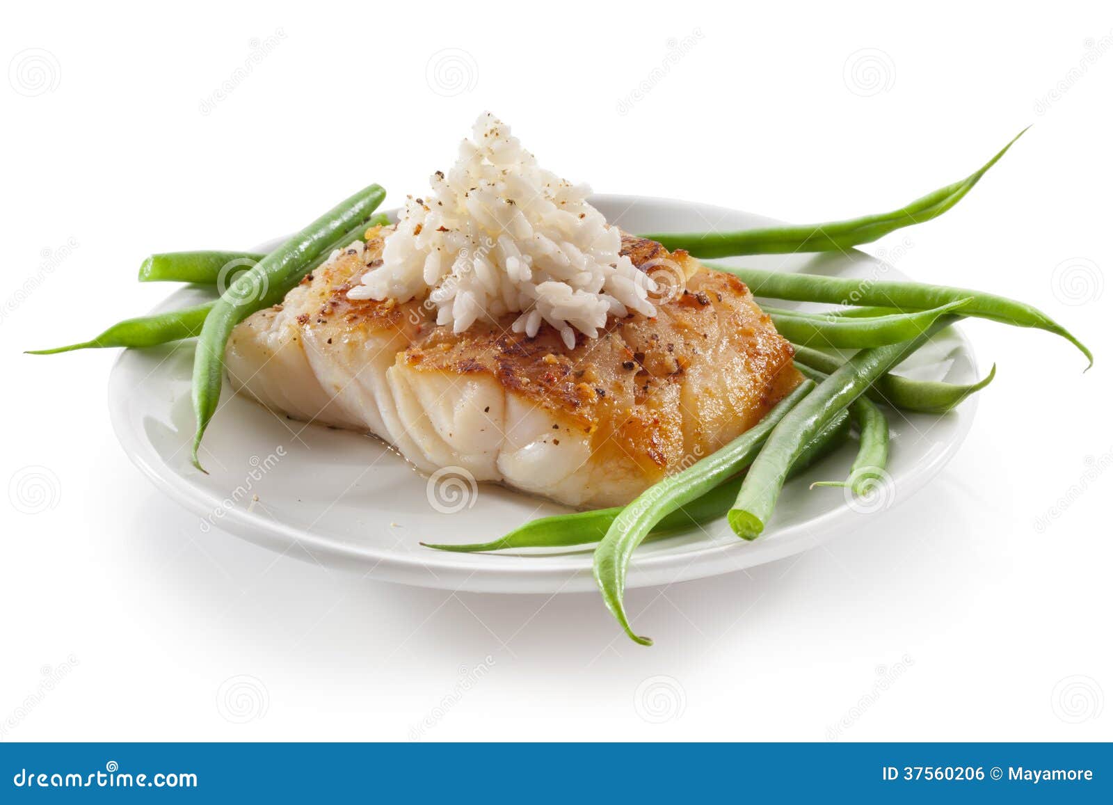 Cod fish stock photo. Image of isolated, fillet, plate - 37560206