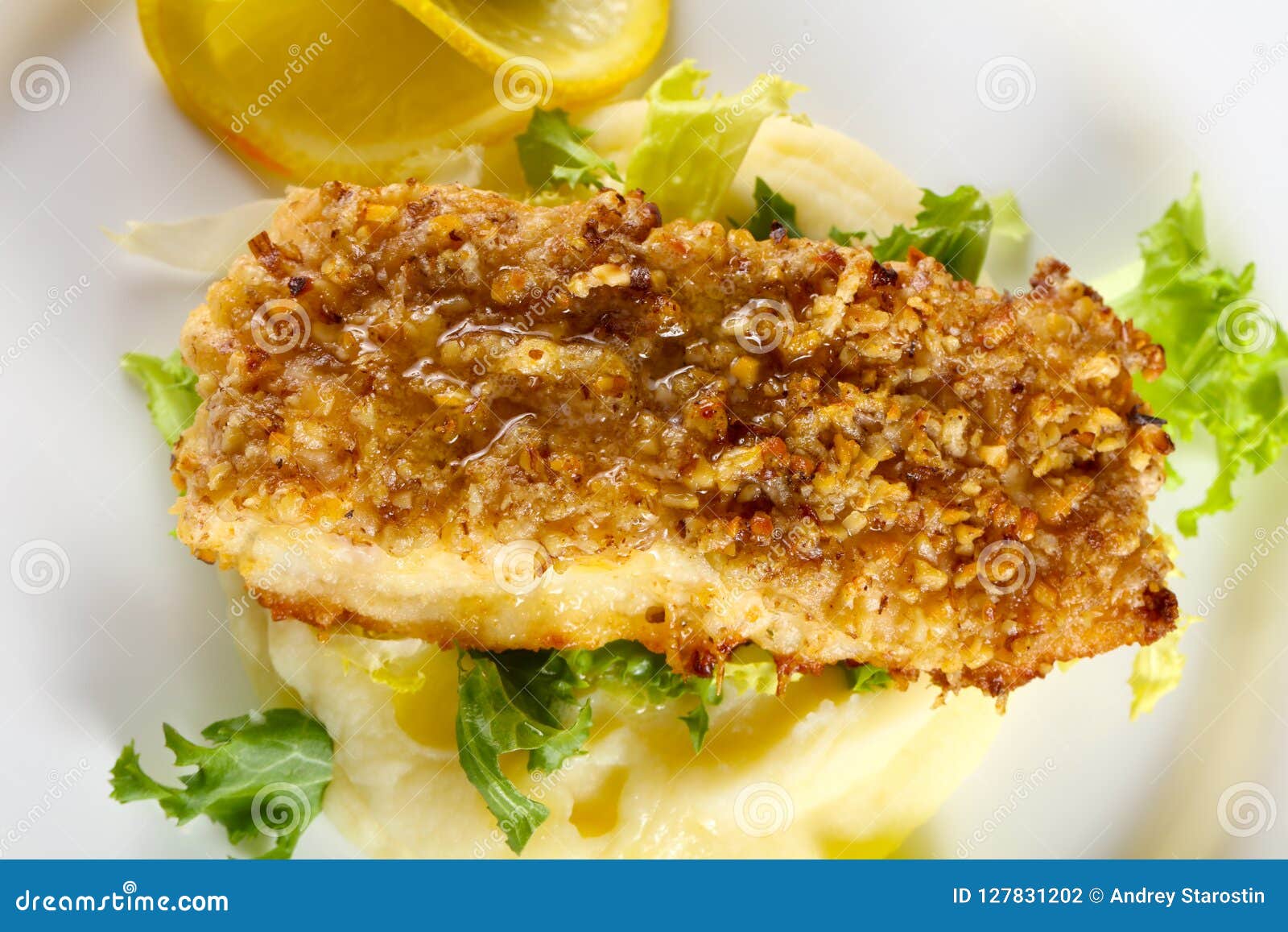 Cod Fish with Mashed Potato Stock Photo - Image of potato, delicious ...