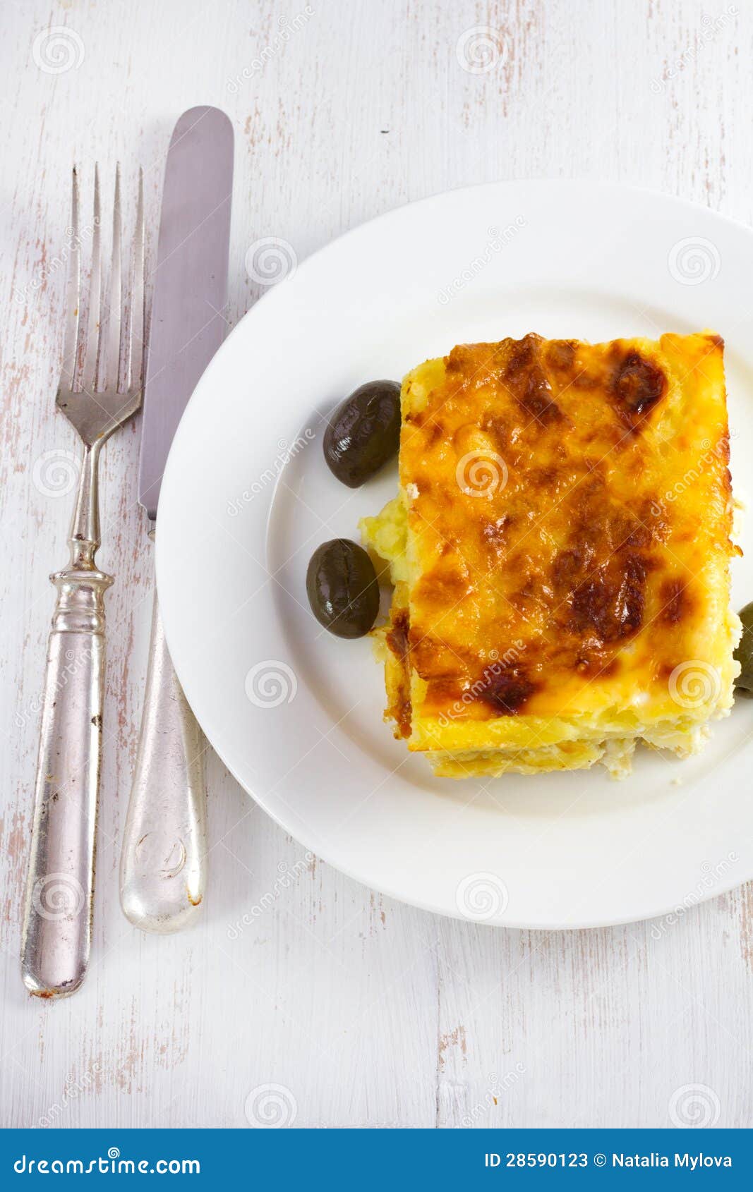 Cod fish with potato stock image. Image of baked, cream - 28590123