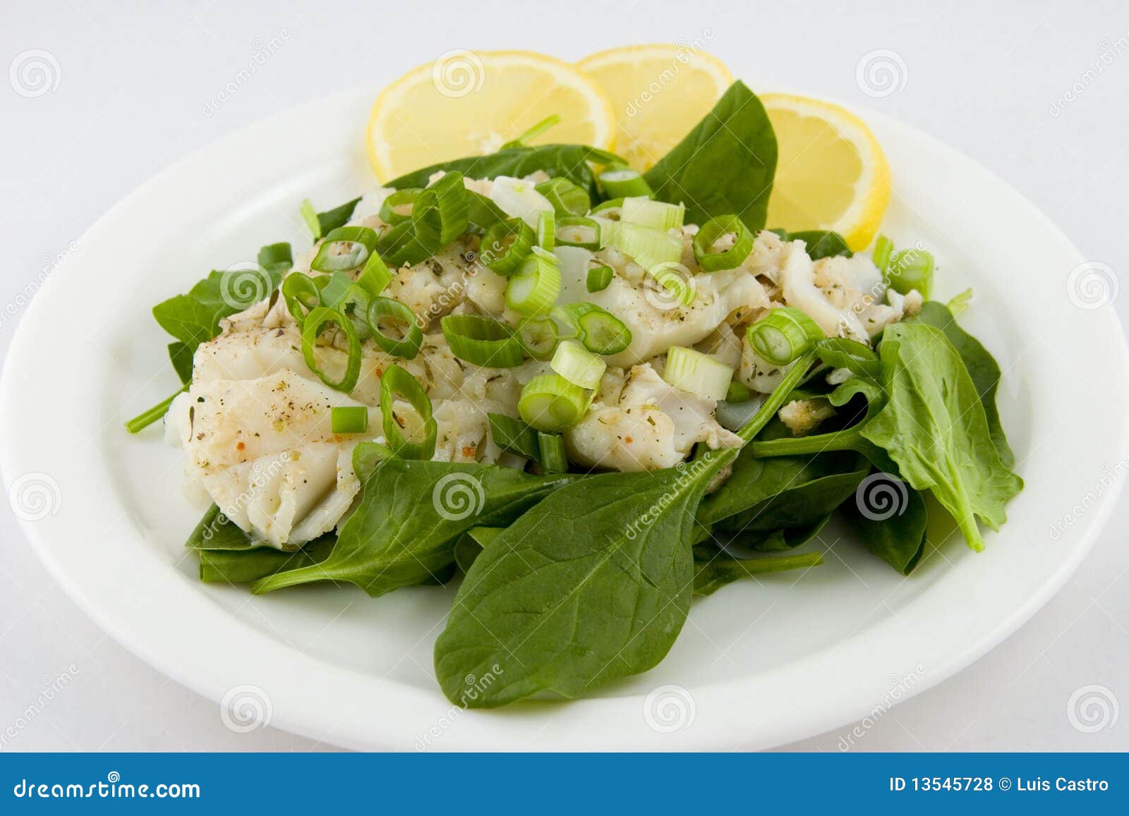 Cod Fish Salad stock photo. Image of pepper, greens, fresh - 13545728