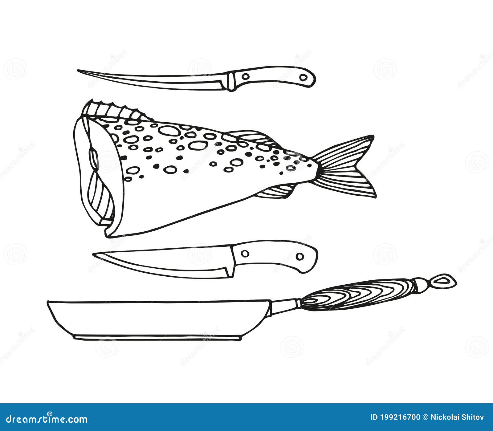 Fish Knife Icon. Set Can Be Used For Web, Logo, Mobile App, UI, UX On ...