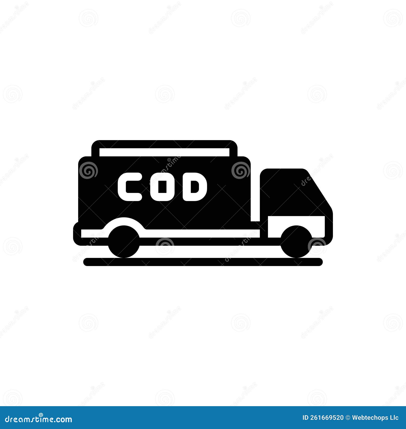 Black Solid Icon for Cod, Delivery and Shipping Stock Illustration ...