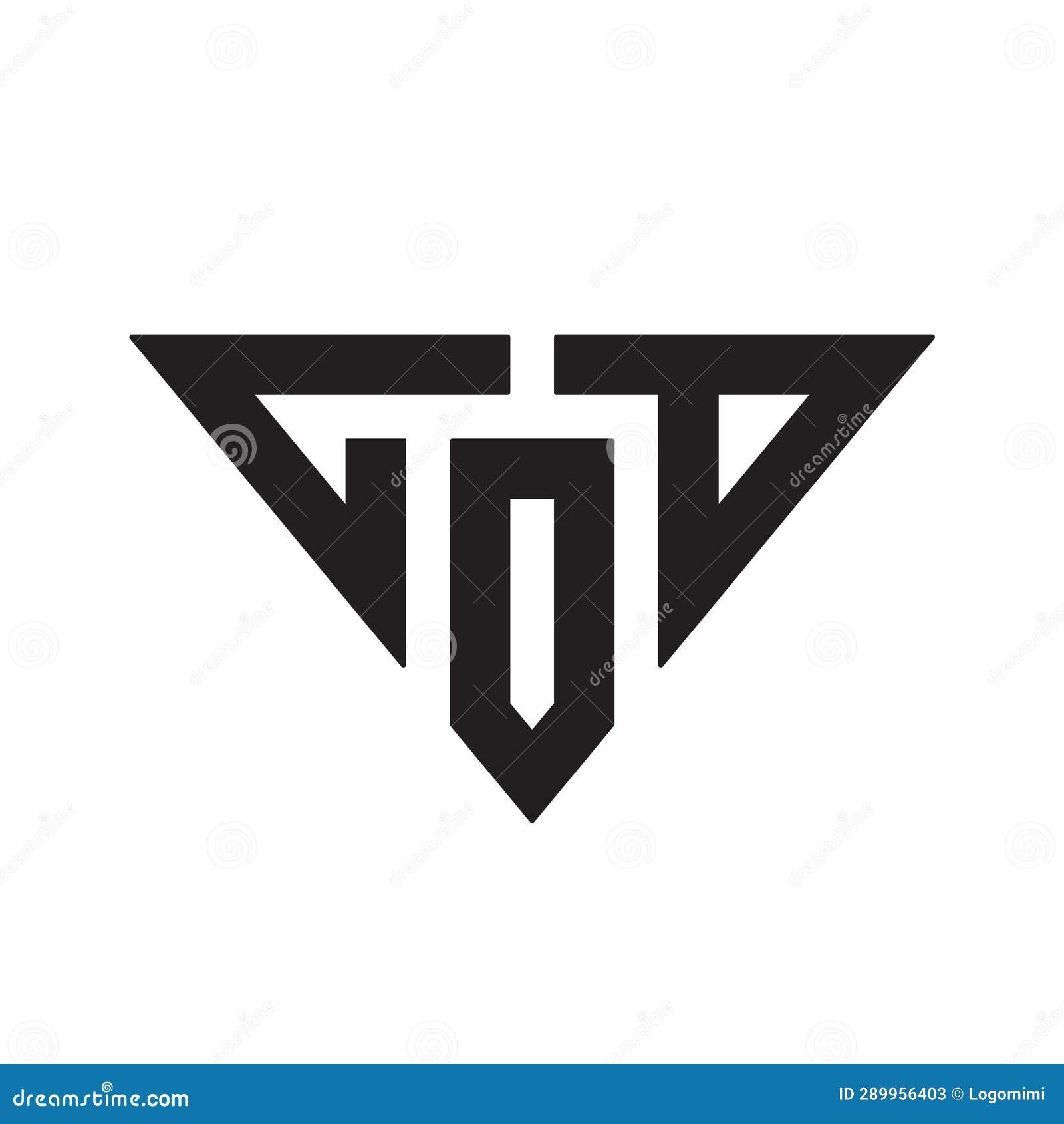 COD Letter Logo Design, Inital COD Monogram Logo Vector, Triangle Shape ...