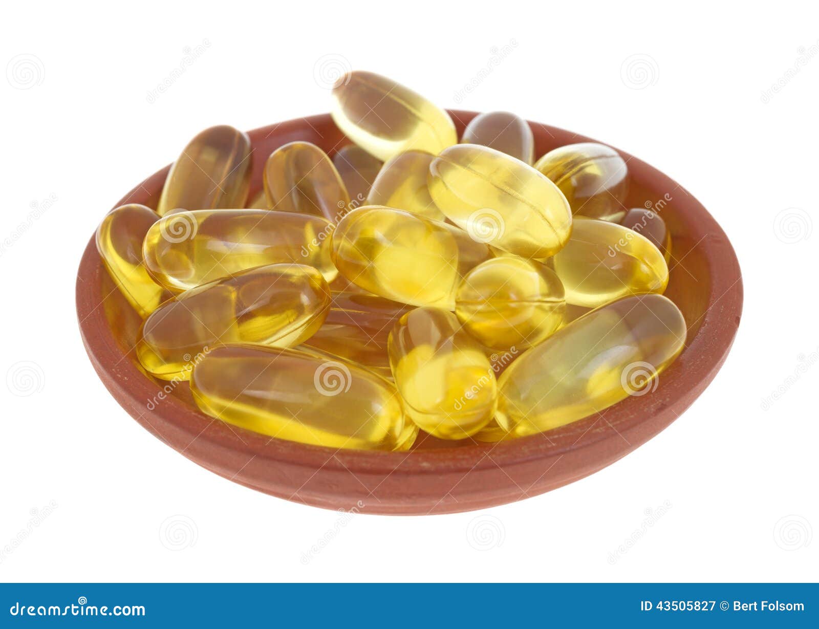 Cod Liver Oil Capsules in Small Dish Stock Image - Image of healthy ...