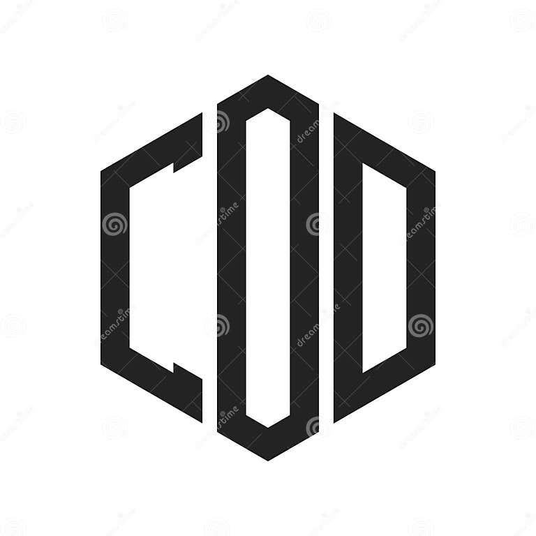 COD Logo Design. Initial Letter COD Monogram Logo Using Hexagon Shape ...
