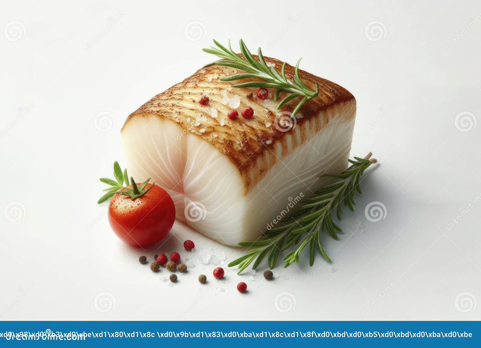 Cod Meat Isolated on Solid White Background. Ai Generative Stock Image ...