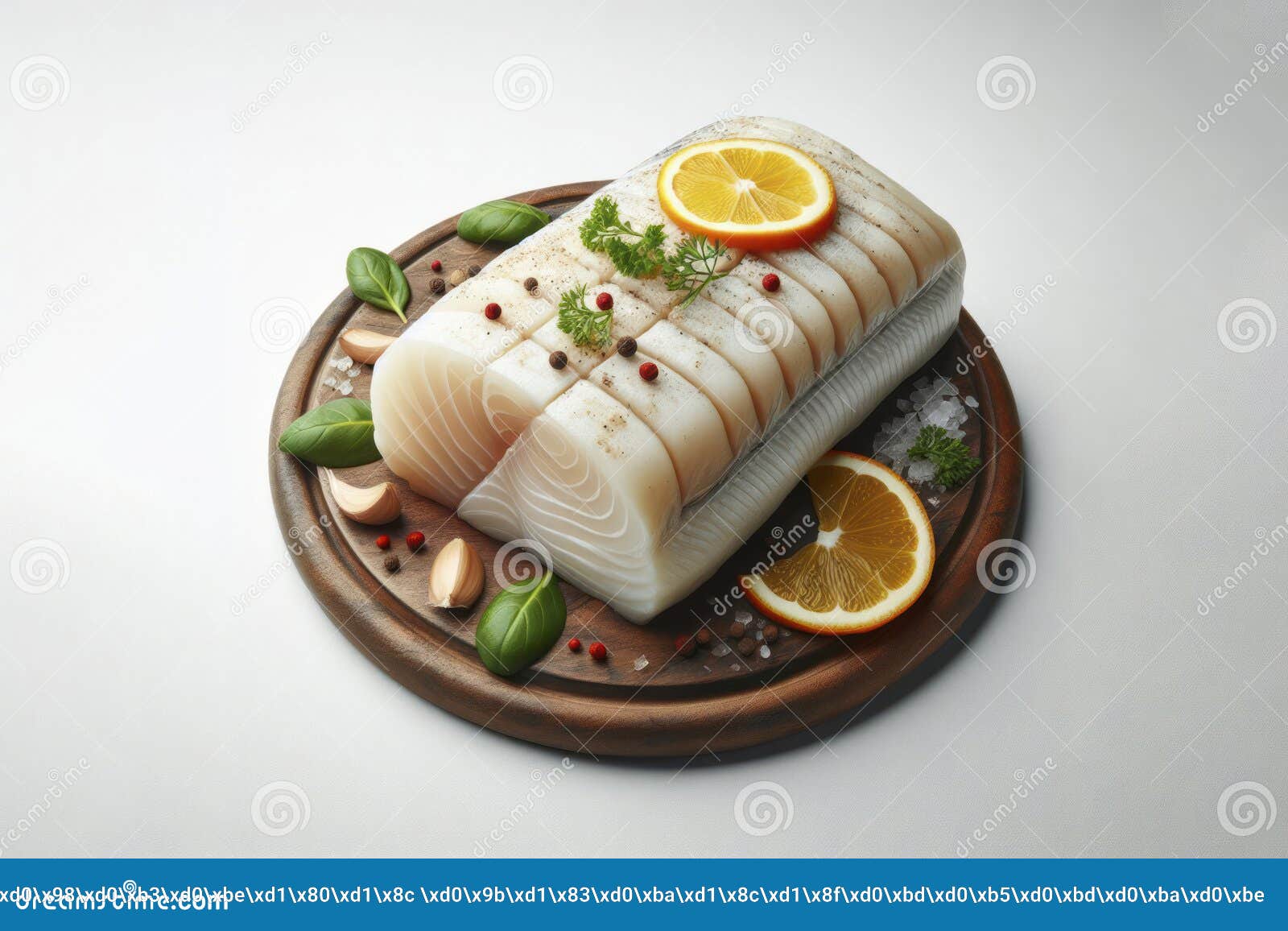 Cod Meat Isolated on Solid White Background. Ai Generative Stock Photo ...