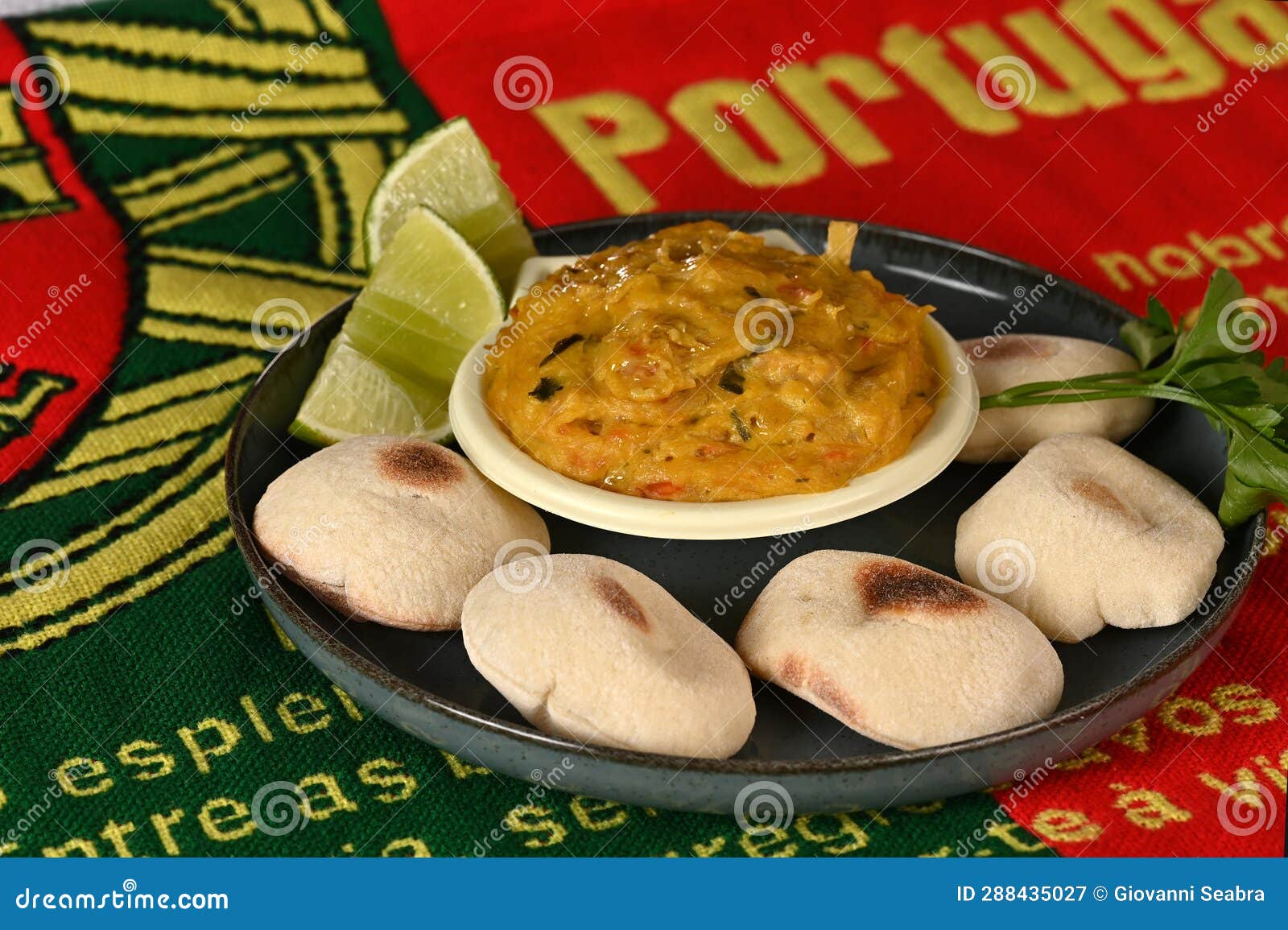 Cod Moqueca, Fish Cream with Olive Oil and Flatbread Stock Image ...