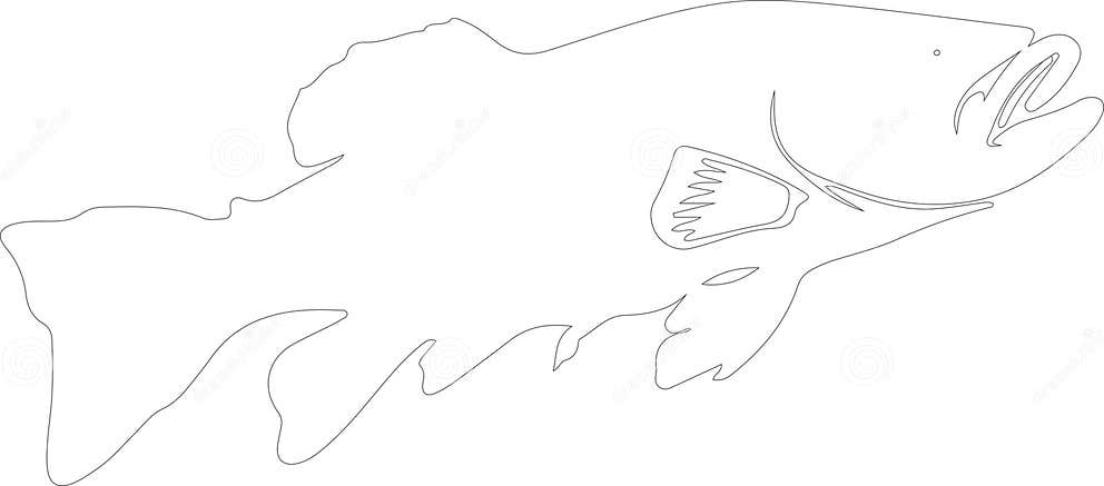 Cod Outline Silhouette Generative Ai Stock Vector - Illustration of ...