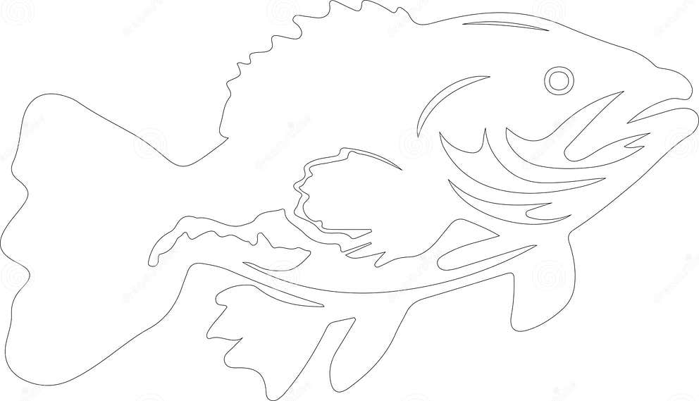 Cod Outline Silhouette Generative Ai Stock Vector - Illustration of ...