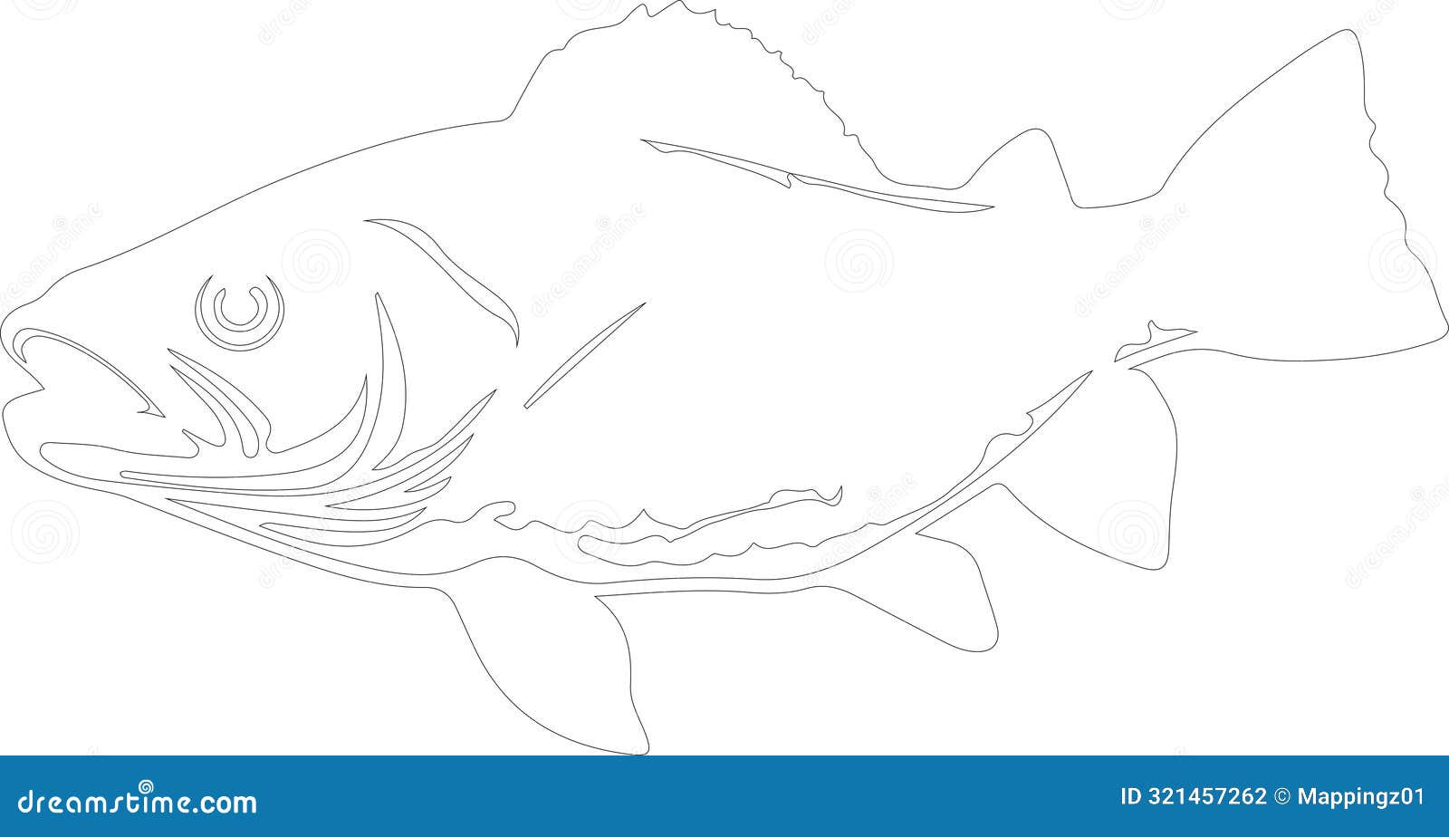 Cod Outline Silhouette Generative Ai Stock Vector - Illustration of ...
