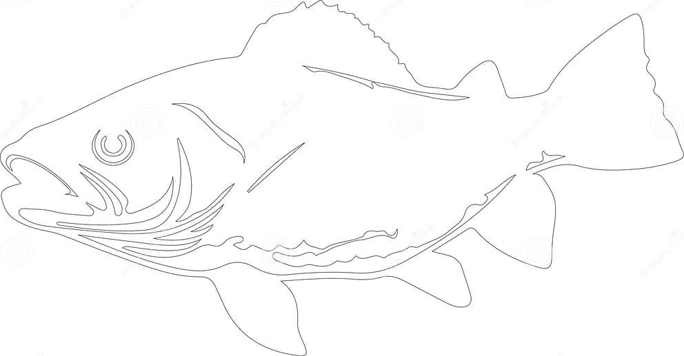 Cod Outline Silhouette Generative Ai Stock Vector - Illustration of ...